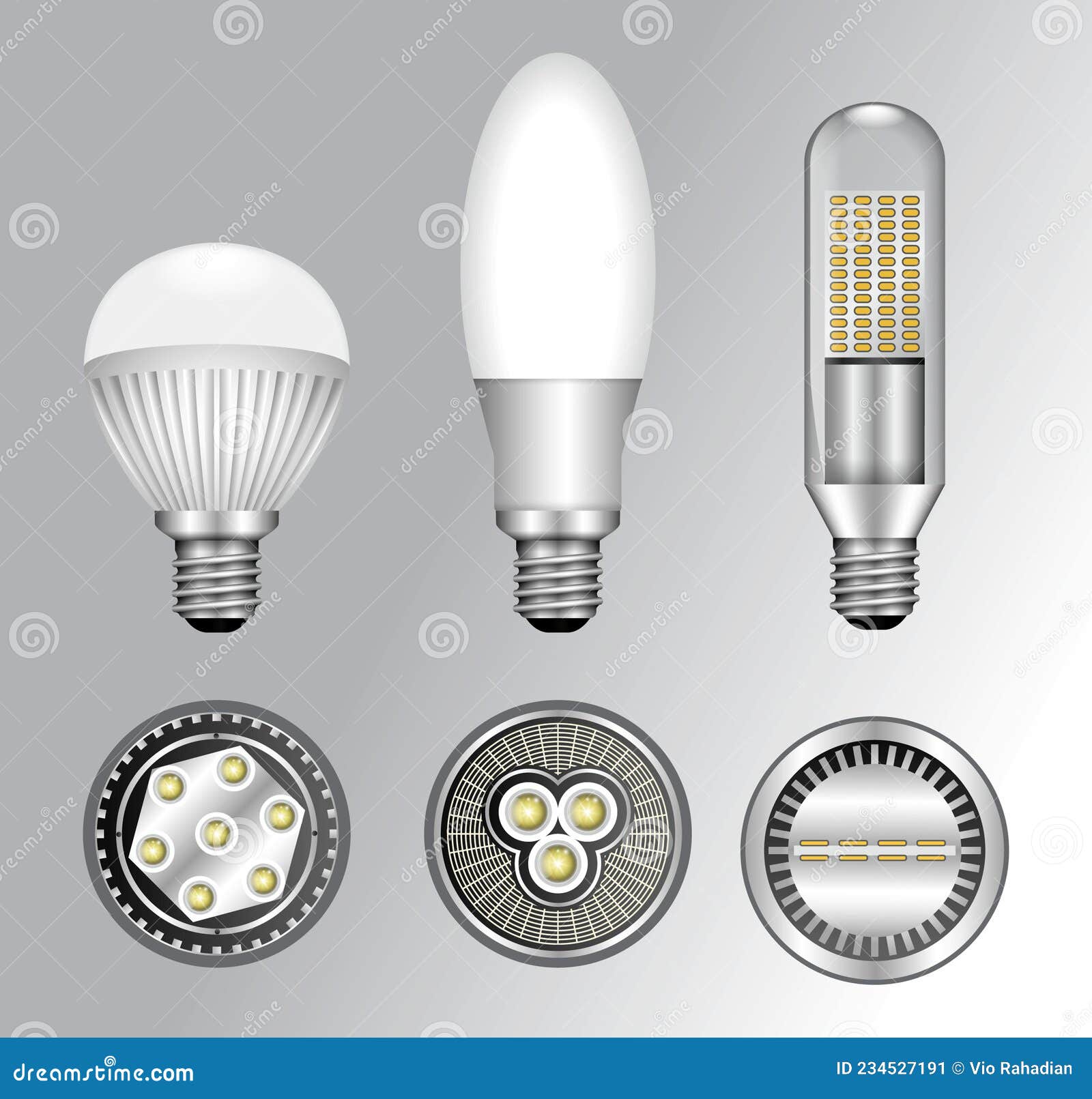 Realistic Led Bulbs, Various Type Led Bulbs Interior, Light Bulbs Home ...