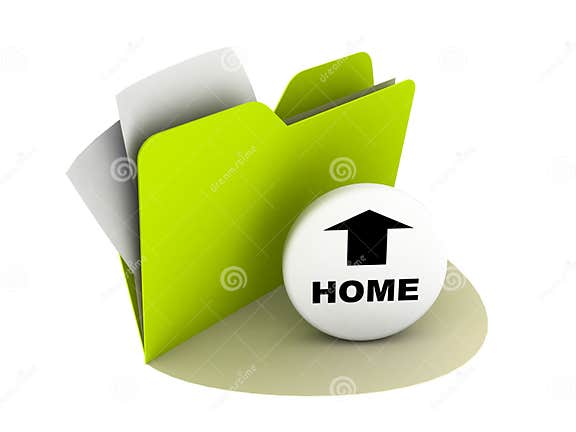 Home buttom stock illustration. Illustration of document - 10524533