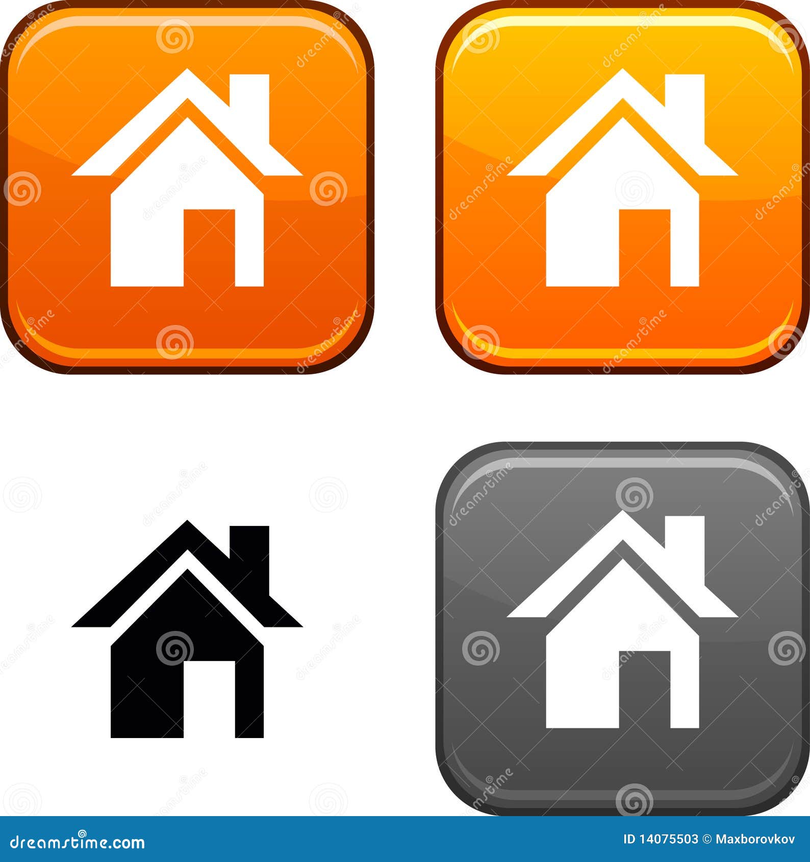 Home button. stock vector. Illustration of icons, buttons - 14075503