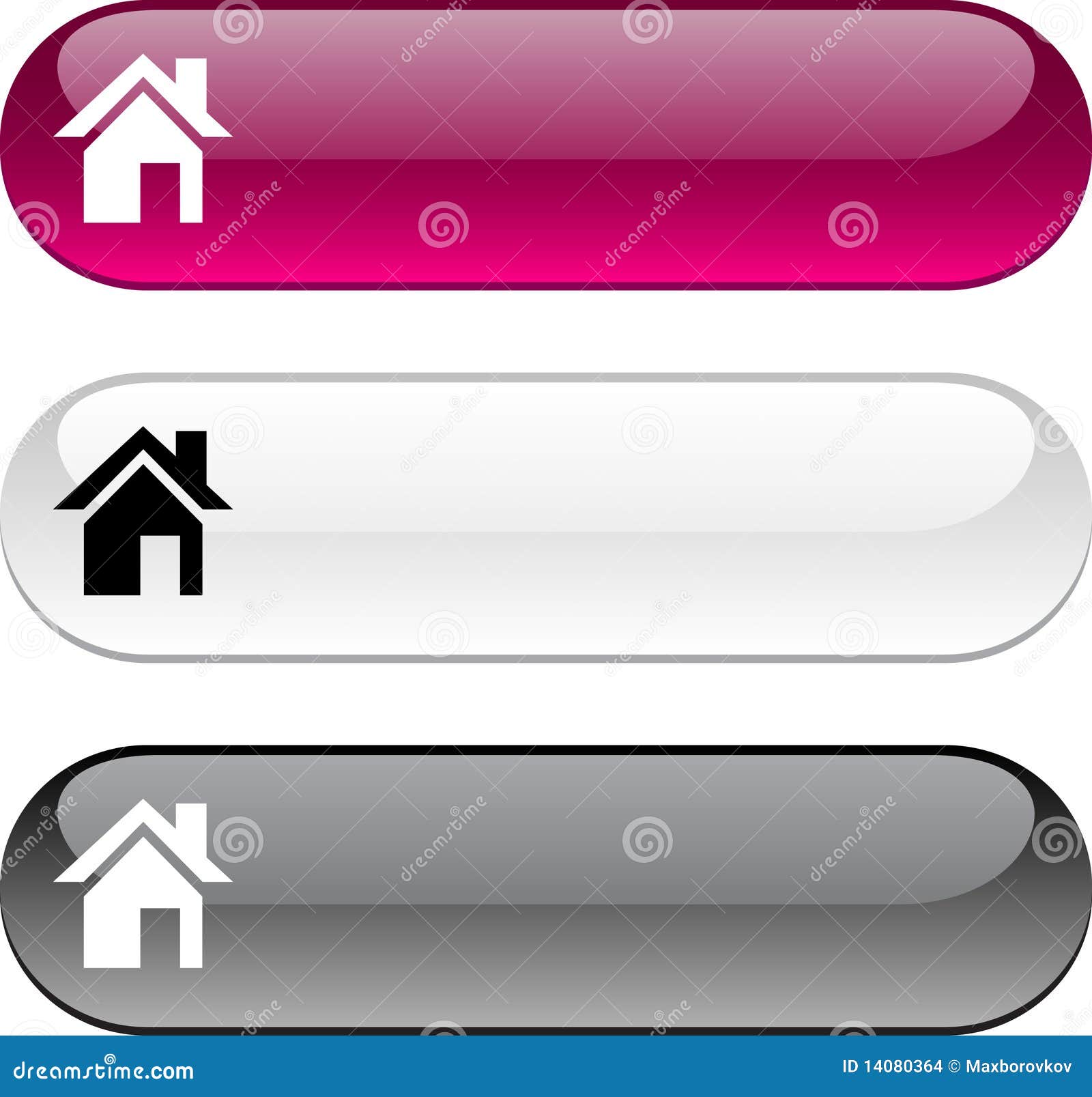 Home button. stock vector. Illustration of shiny, black - 14080364