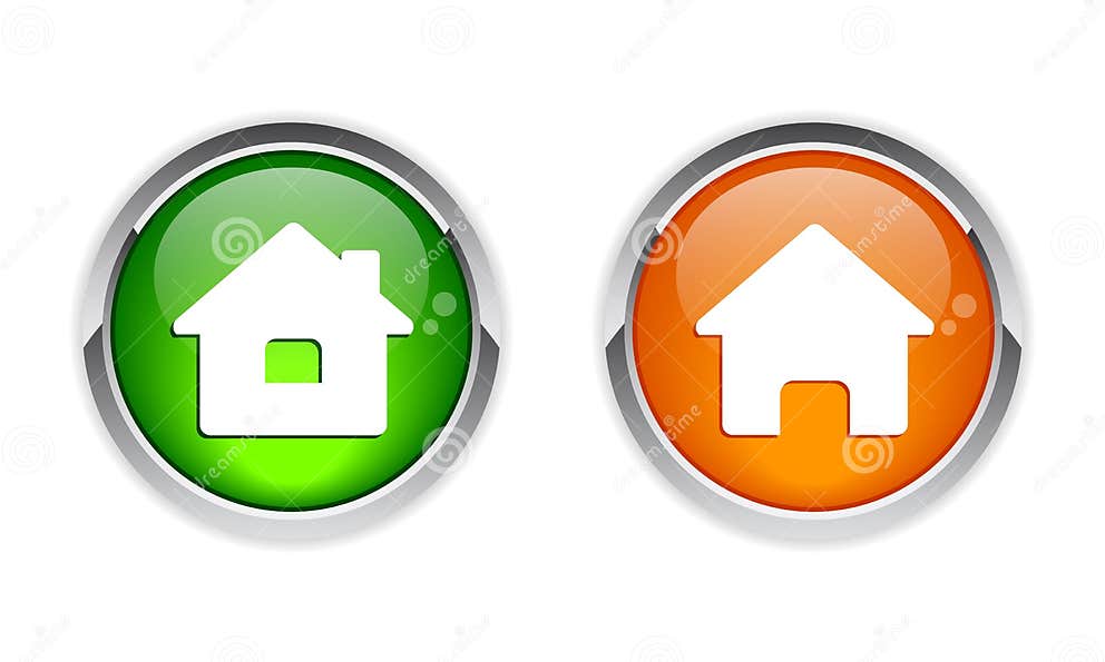 Home Button Icon Graphic Design Stock Vector - Illustration of orange ...