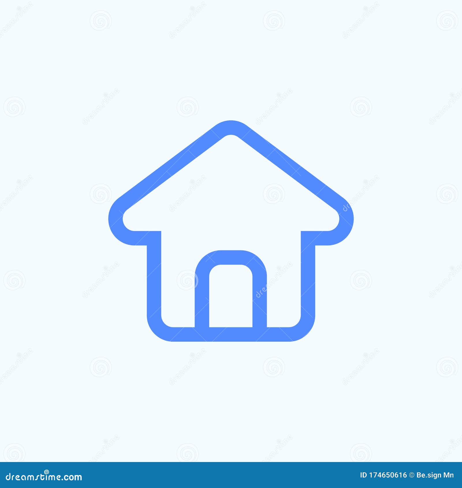 Home Button Line Icon. Pixel Perfect Icon Design. Stock Illustration ...