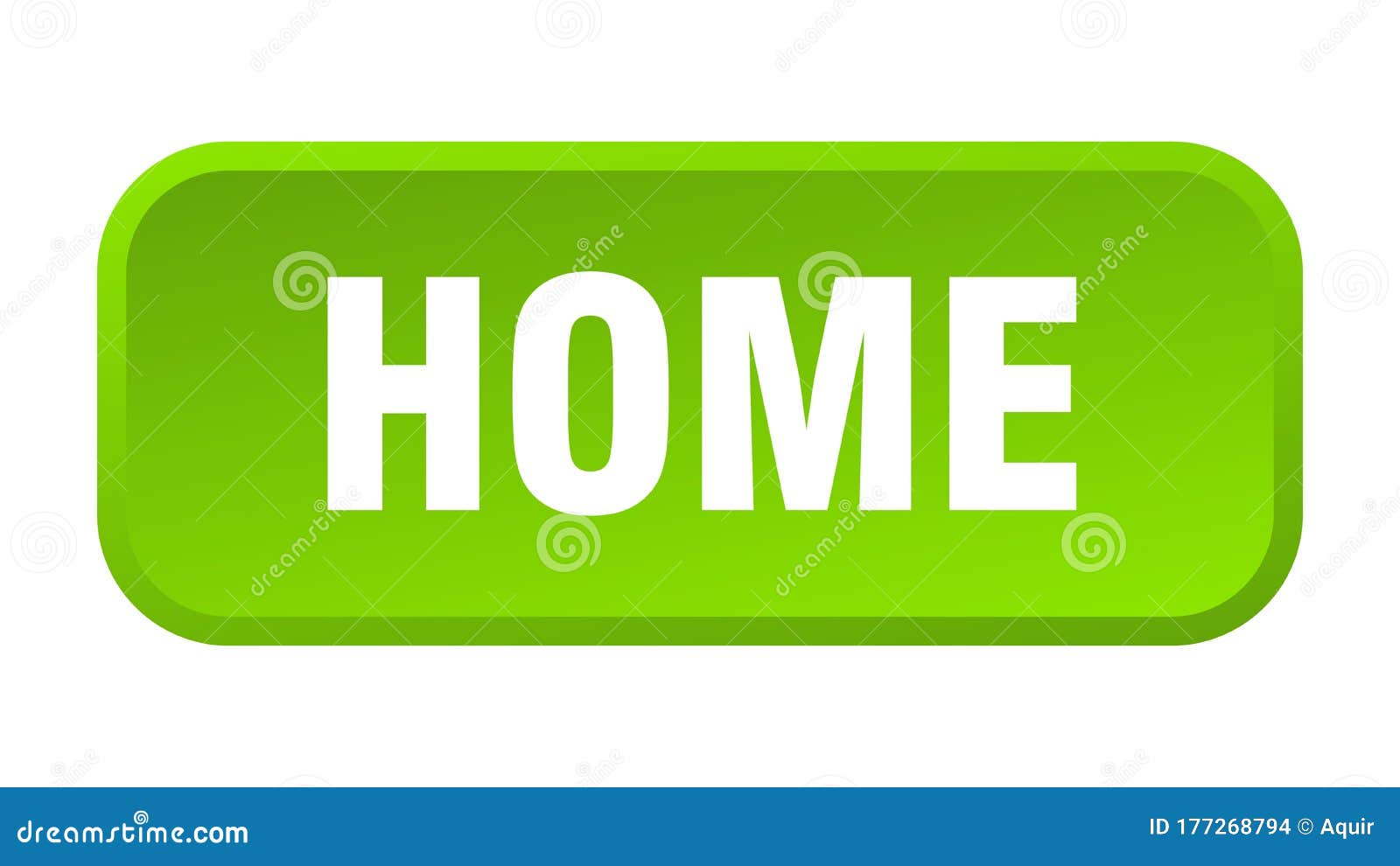 Home Button. Home Square 3d Push Button Stock Vector - Illustration of ...