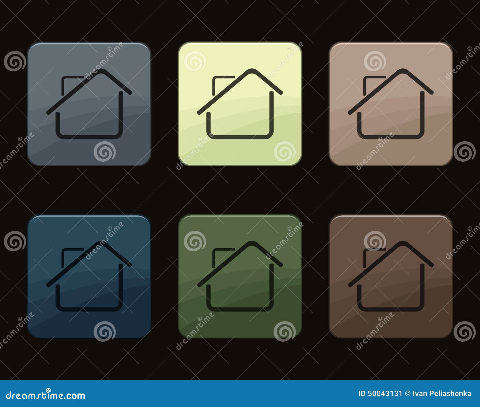 Home buttons Icons stock illustration. Illustration of homepage - 50043131