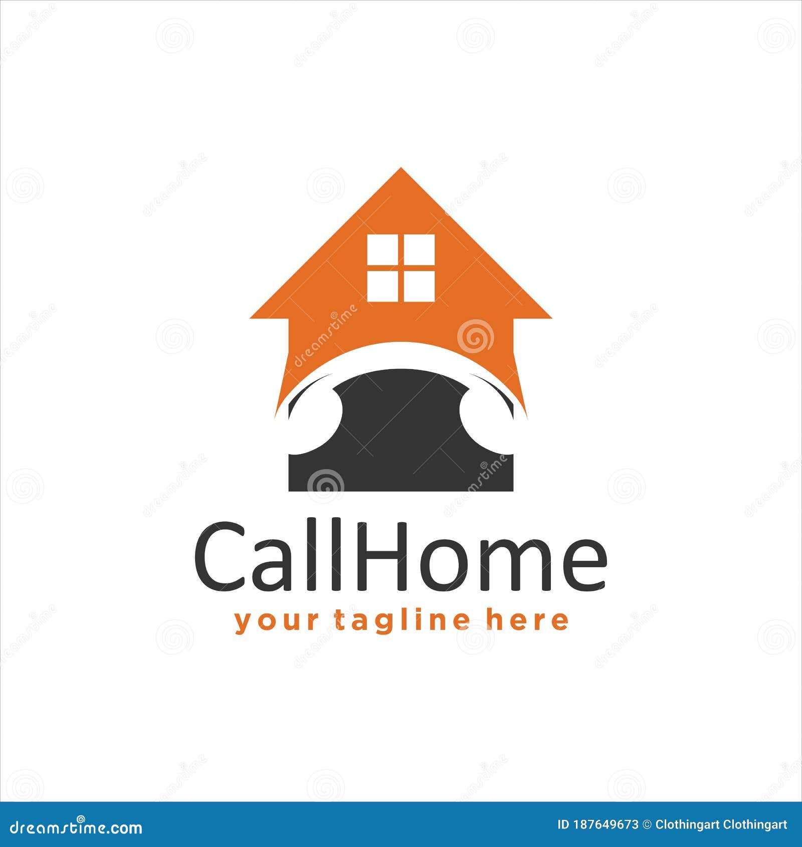 Home Call Logo Design Template Stock Vector - Illustration of agent ...