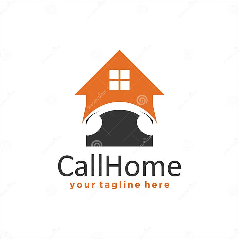 Home Call Logo Design Template Stock Vector - Illustration of agent ...