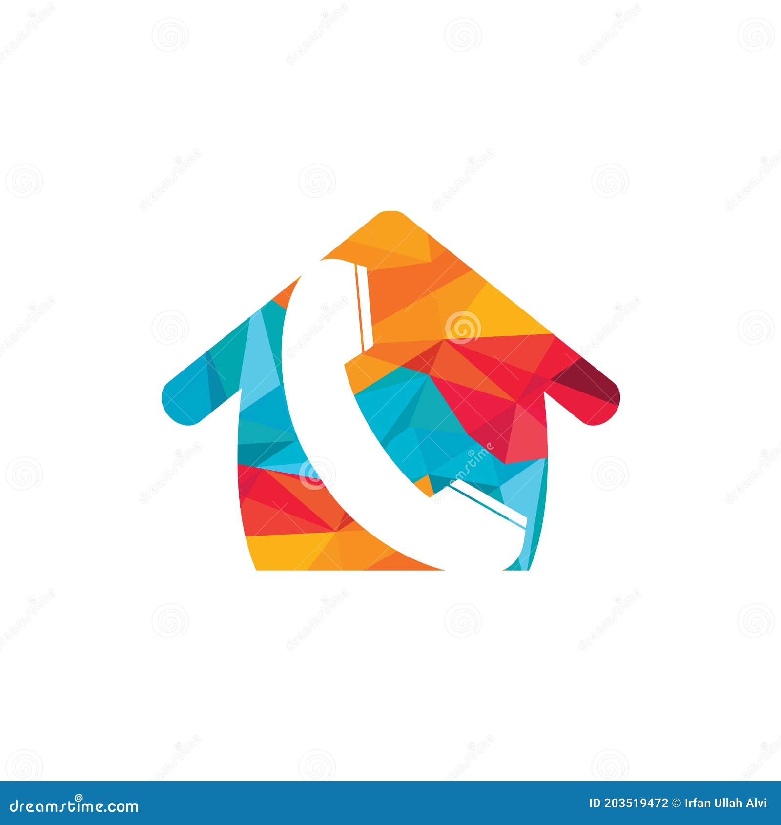 Home Call Logo Design Template. Stock Vector - Illustration of ...