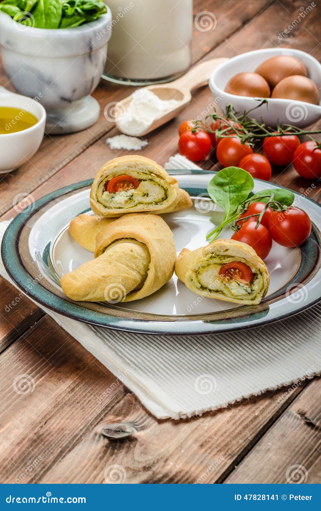 Home calzone rolls stock image. Image of calzone, food - 47828141
