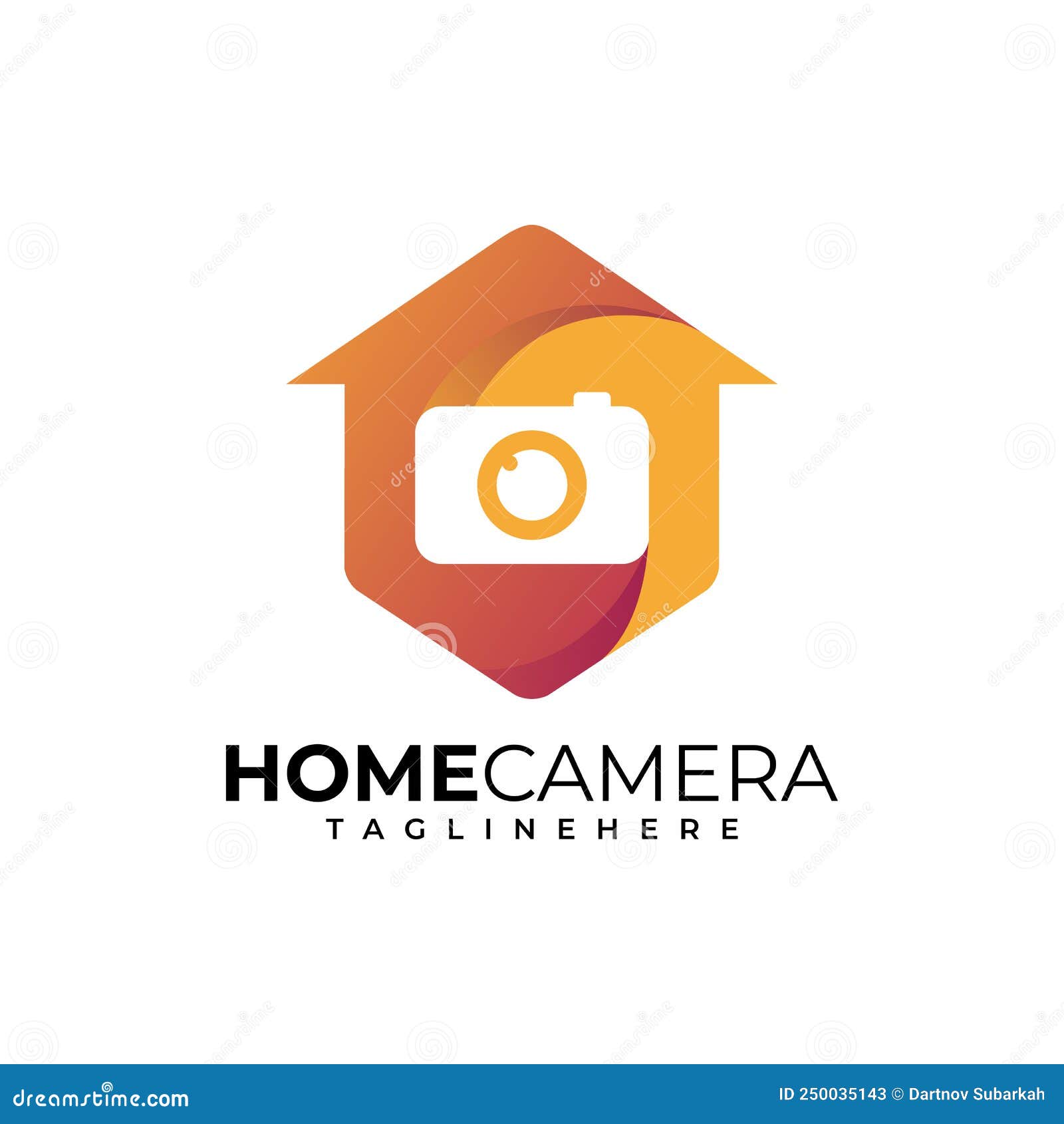 Home camera colorful logo stock illustration. Illustration of building ...