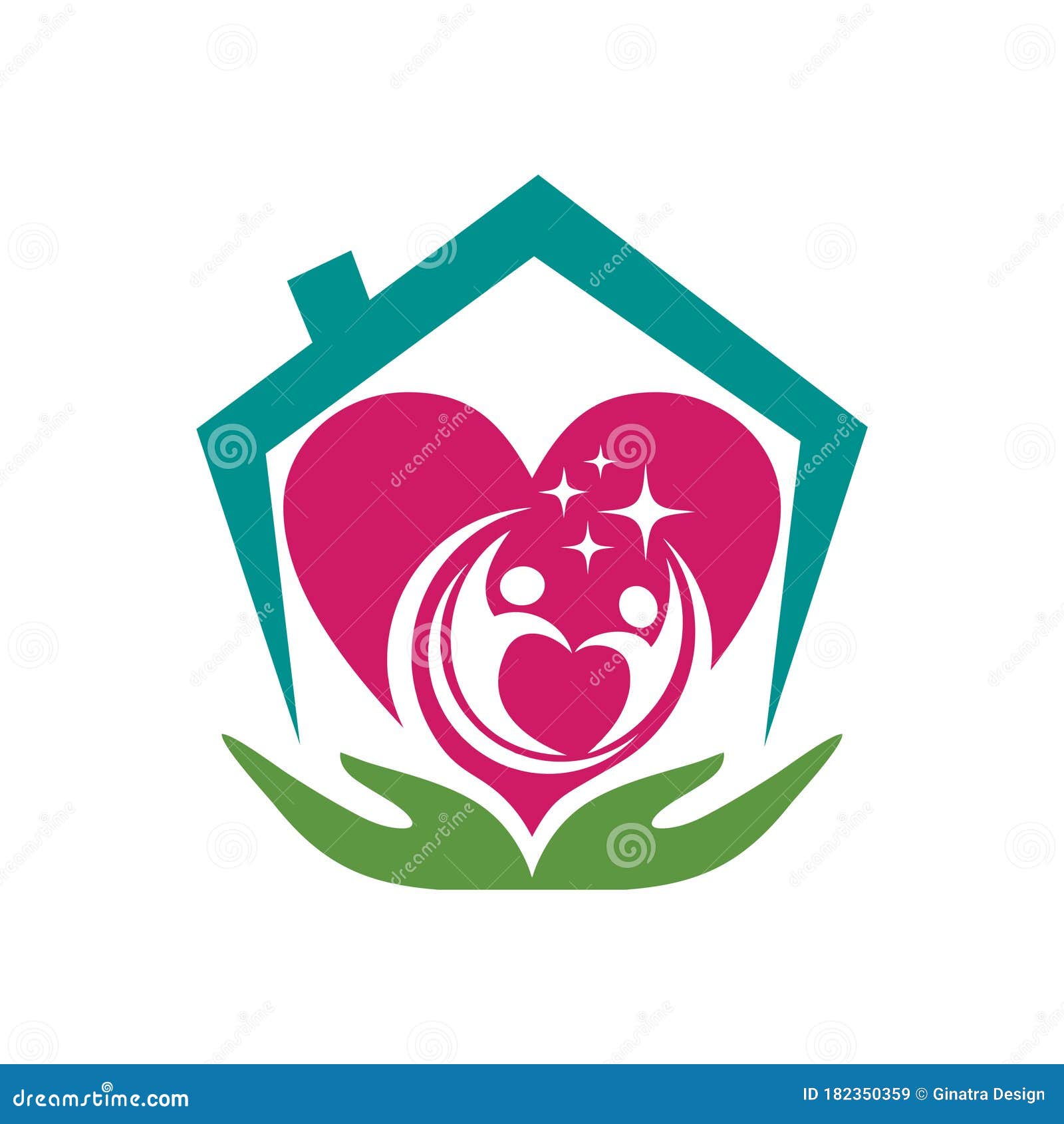 Home Care Love and Clean Logo Stock Vector - Illustration of family ...