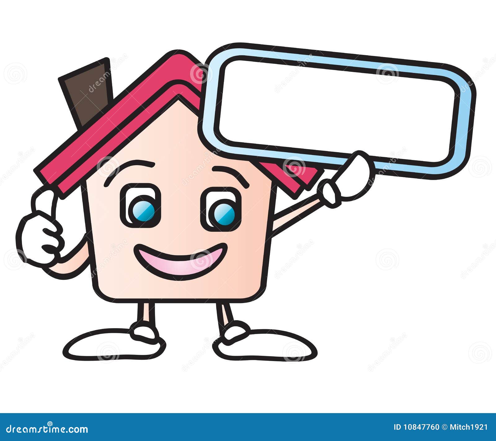 Home cartoon sign stock vector. Illustration of hold - 10847760