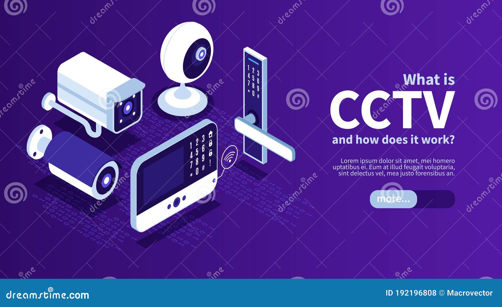 Home CCTV Horizontal Banner Stock Vector - Illustration of interface ...