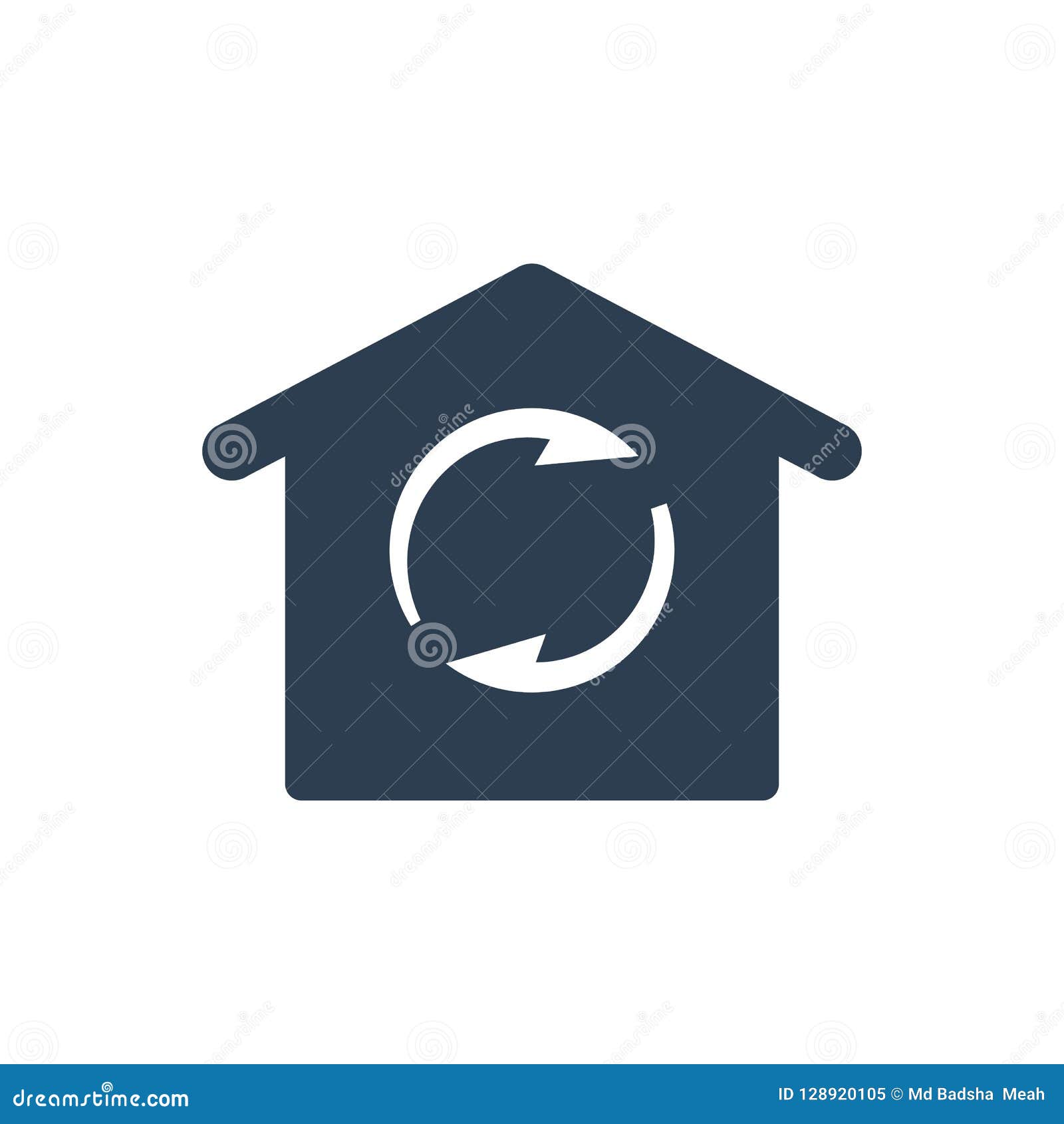 Home Change Icon stock vector. Illustration of exchange - 128920105