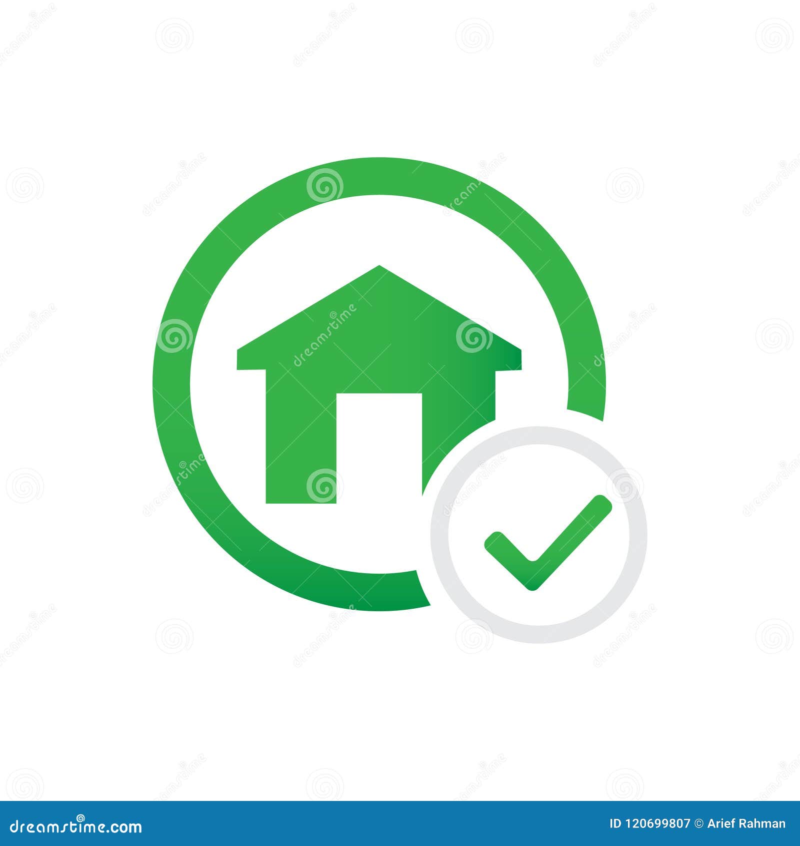 Home and Checkmark Vector Icon Stock Vector - Illustration of ecology ...