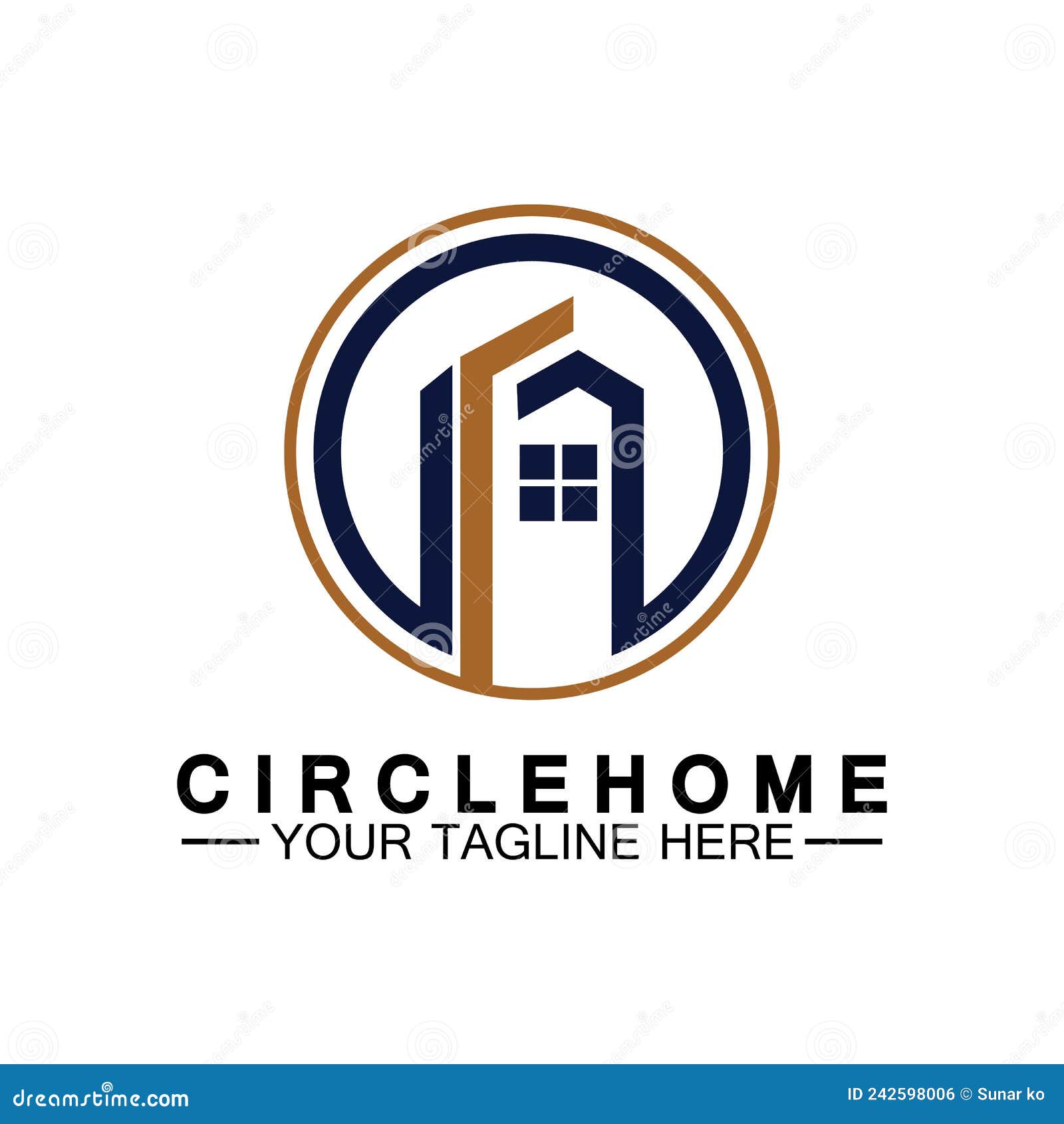 Home Circle Concept Logo Symbol Vector Illustration Design Stock ...