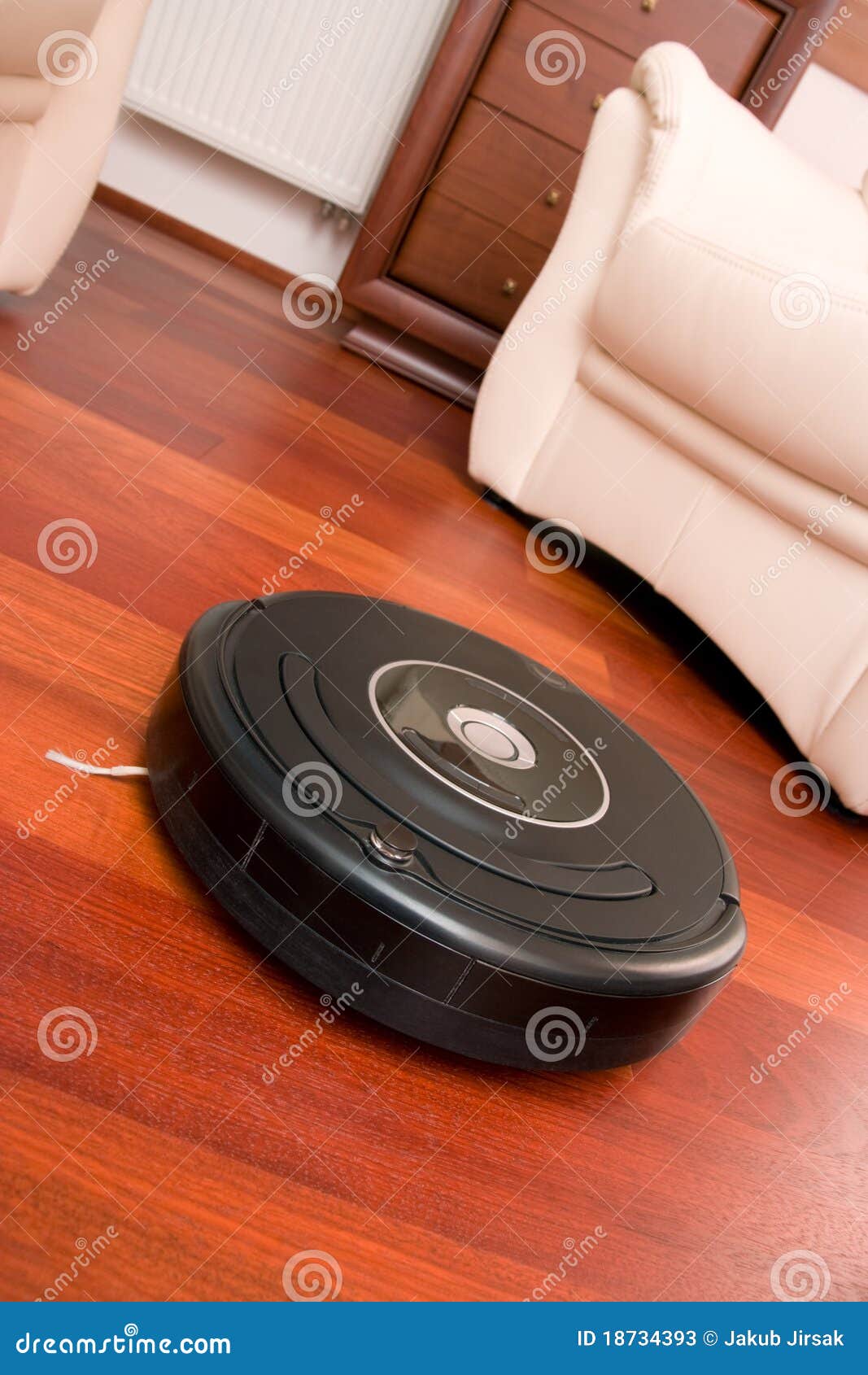 Home cleaning robot stock image. Image of domestic, orange - 18734393