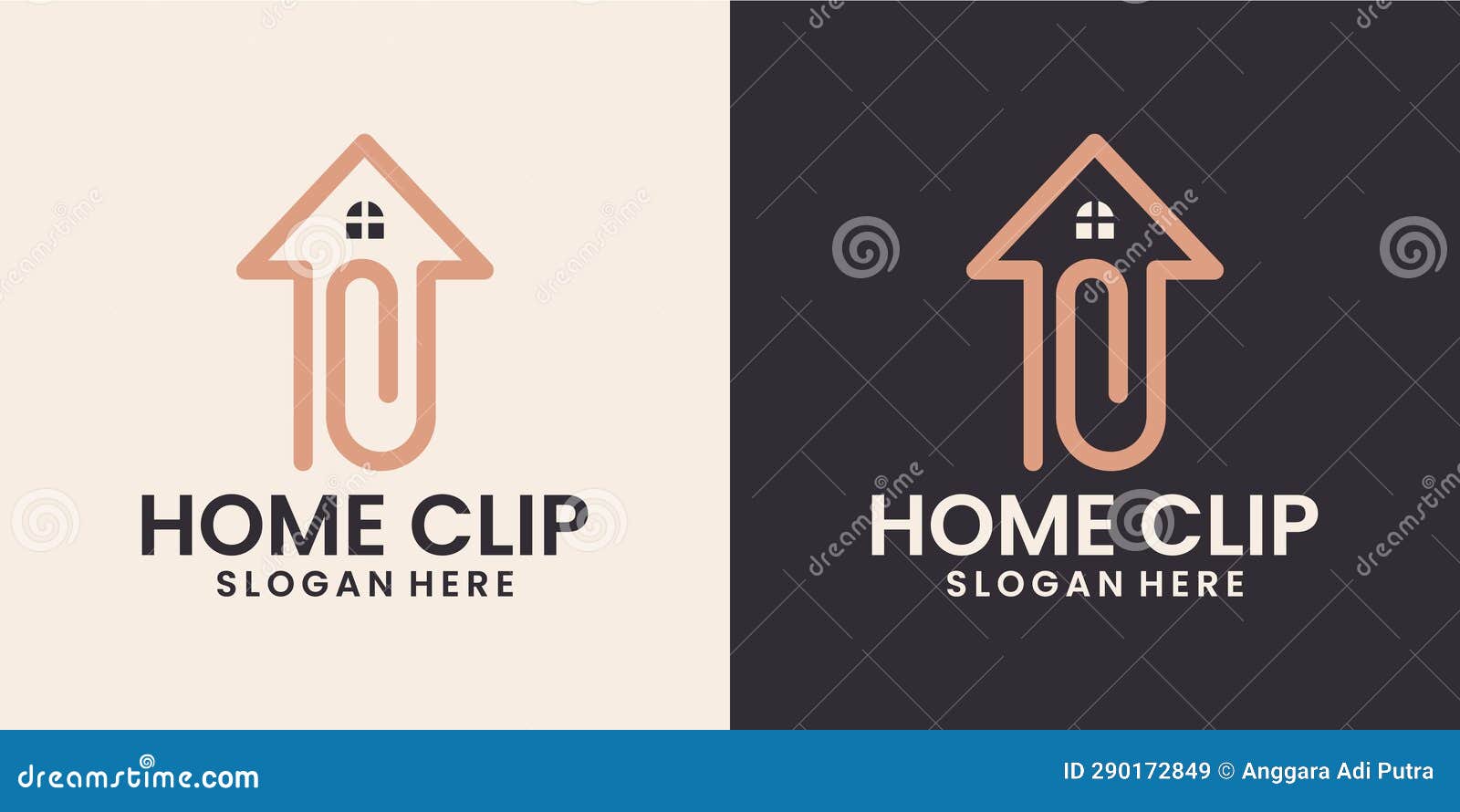 Home and Clip Logo Design Inspirations Stock Vector - Illustration of ...