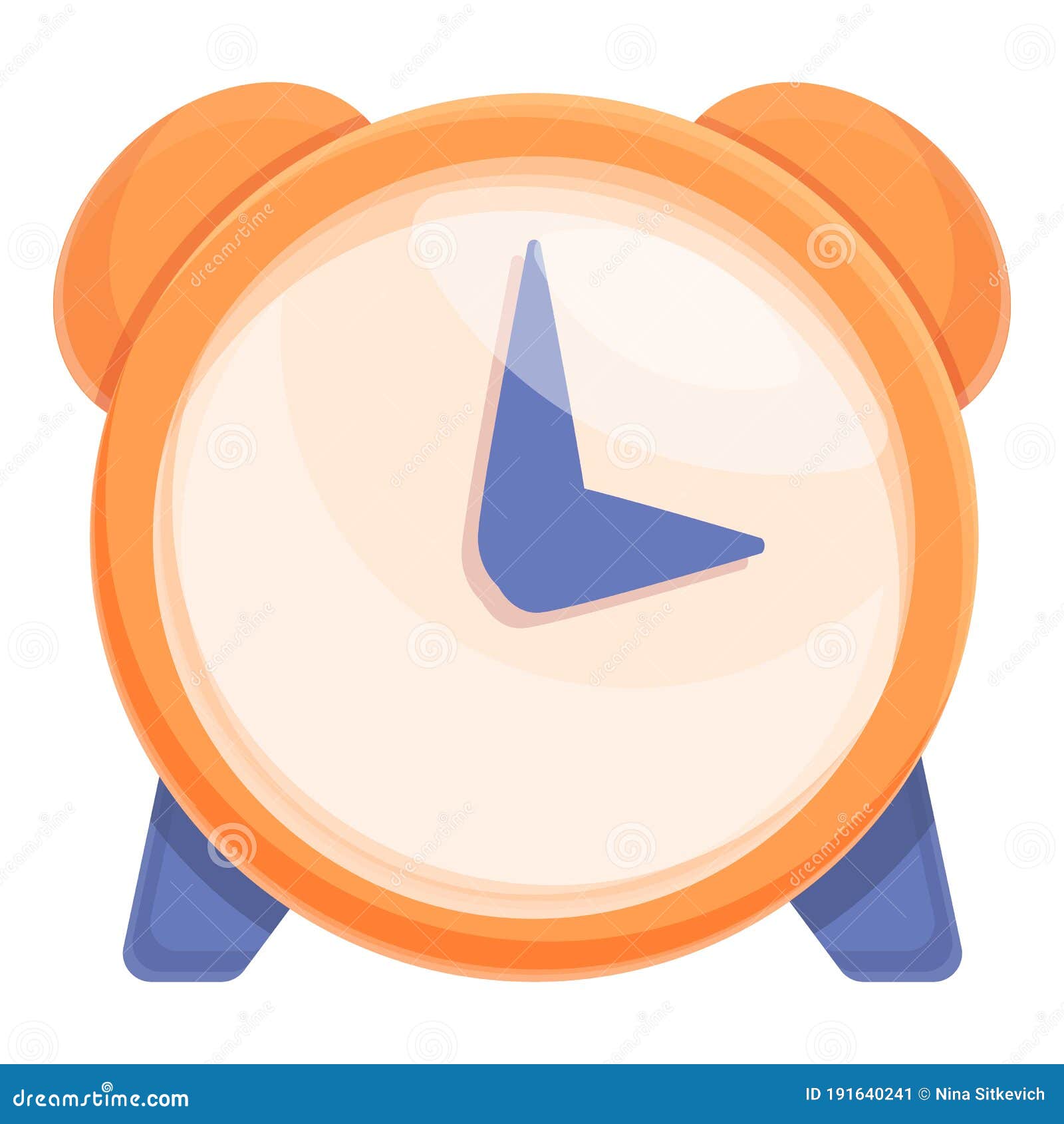 Home Clock Icon, Cartoon Style Stock Vector - Illustration of light ...