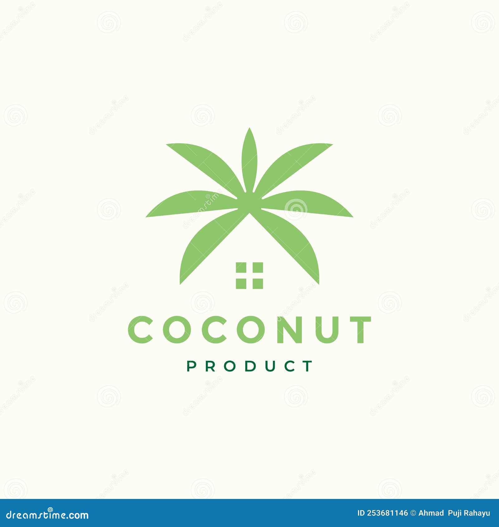 Home with Coconut Tree Logo Design Stock Vector - Illustration of beach ...