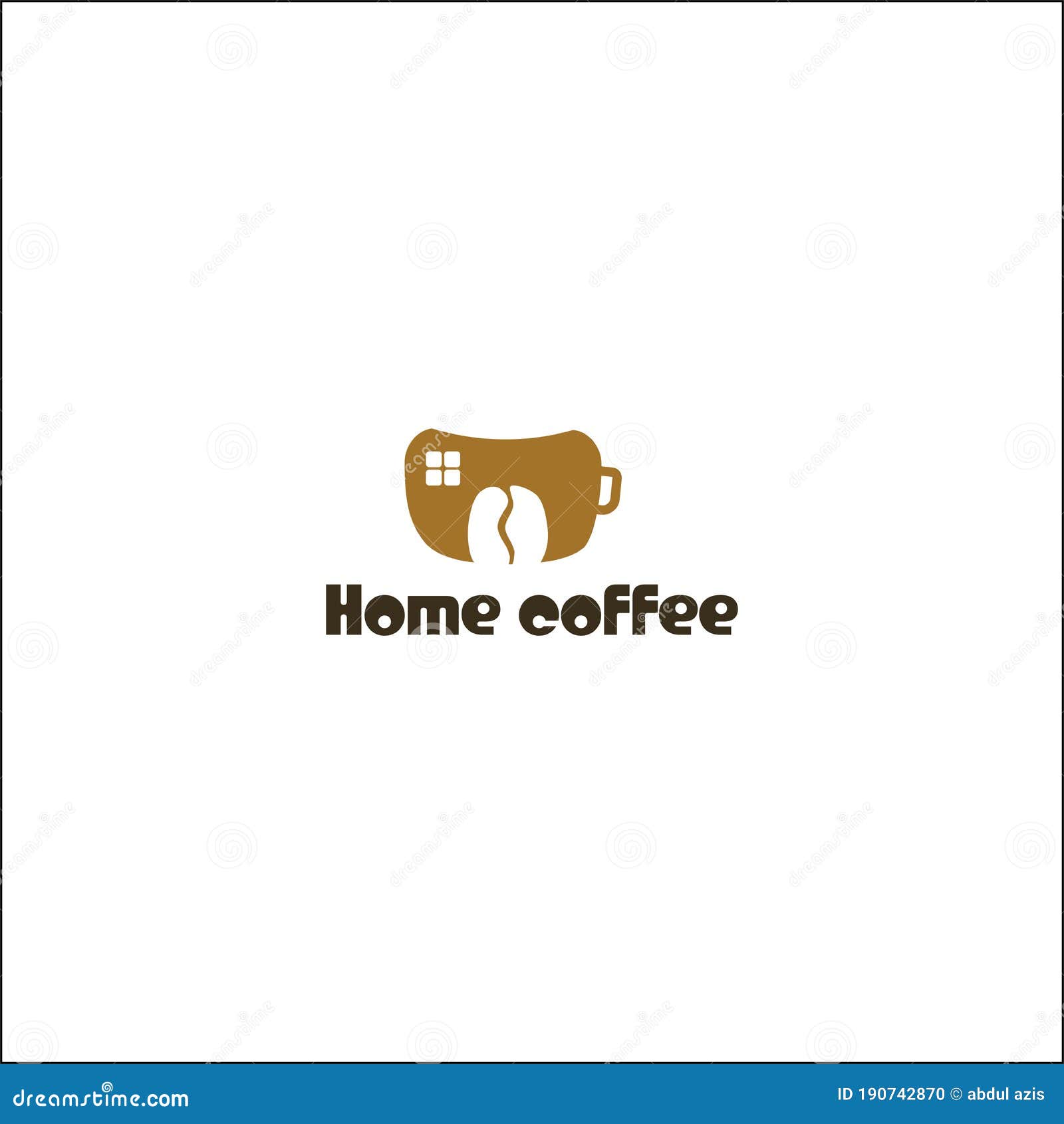 Home coffee logo stock vector. Illustration of label - 190742870