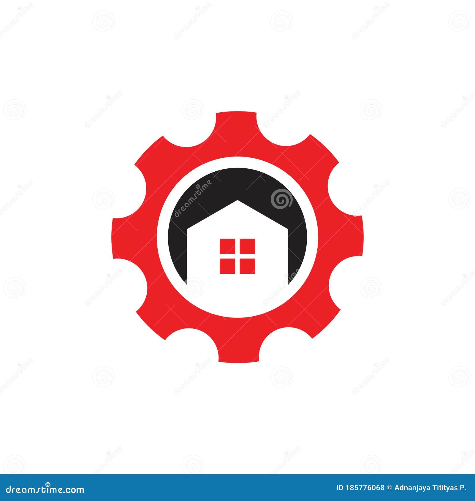 Home Cog Machine Adjustable Wrench Logo Vector Stock Vector ...