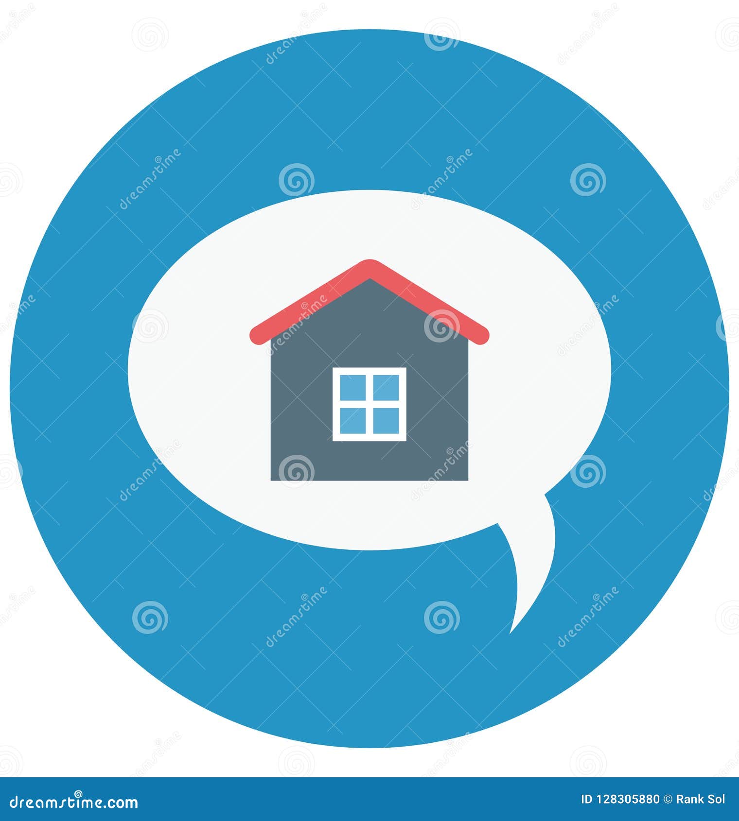 Home Color Illustration Vector Icon Stock Vector - Illustration of ...