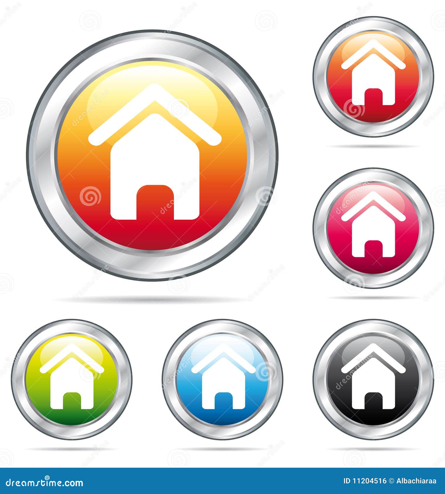 Home colorful buttons. stock vector. Illustration of line - 11204516