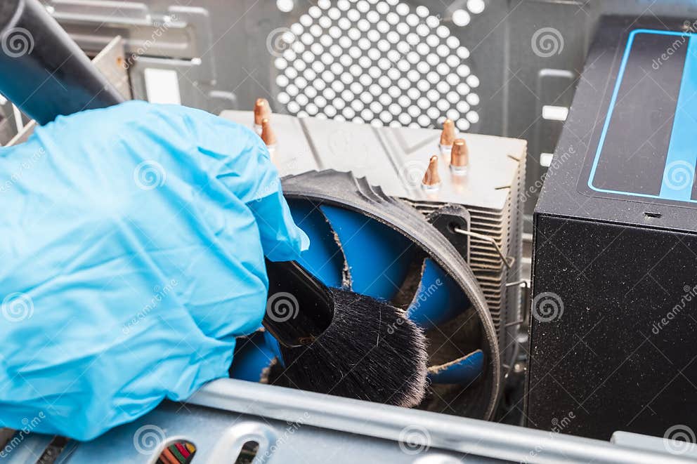 The Home Computer is Covered in Dust. Cable in the Mud. Concept ...