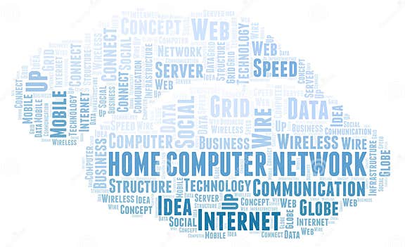 Home Computer Network Word Cloud. Stock Illustration - Illustration of ...