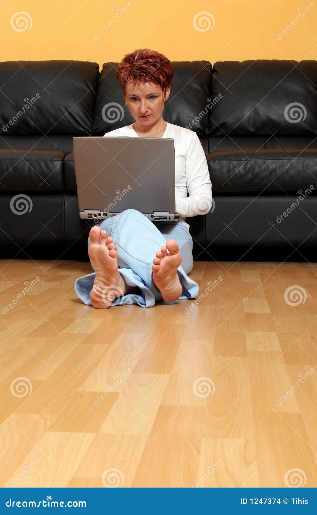 Home Computing stock photo. Image of relaxed, leather - 1247374