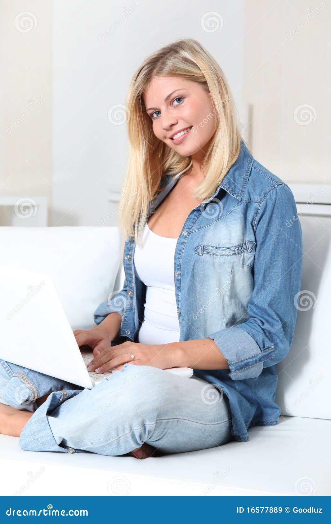 Home computing stock image. Image of beautiful, laying - 16577889