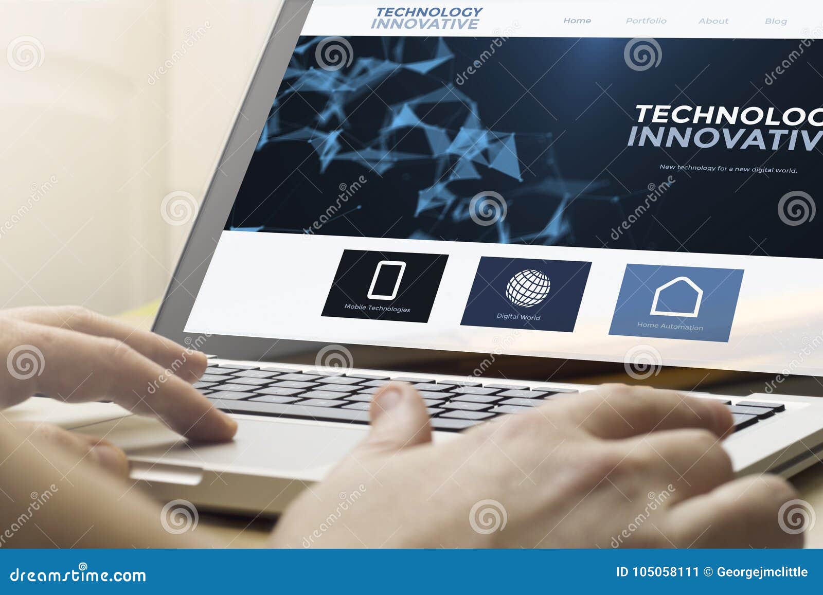 Home Computing Innovative Website Stock Image - Image of laptop ...