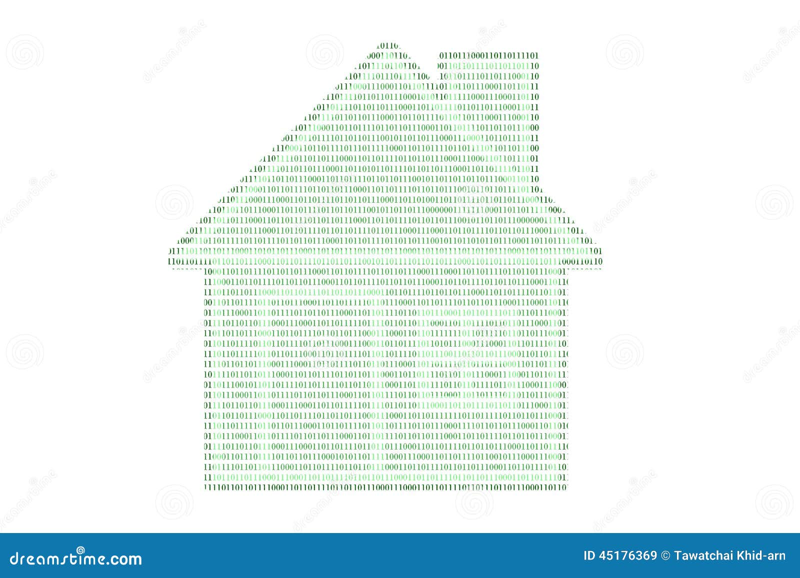 Home Computing Made with Binary Code Concept Stock Illustration ...