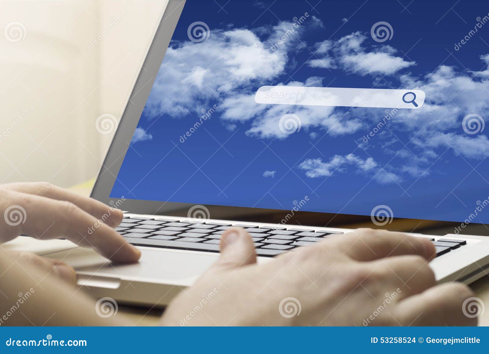 Home computing search stock photo. Image of person, alone - 53258524