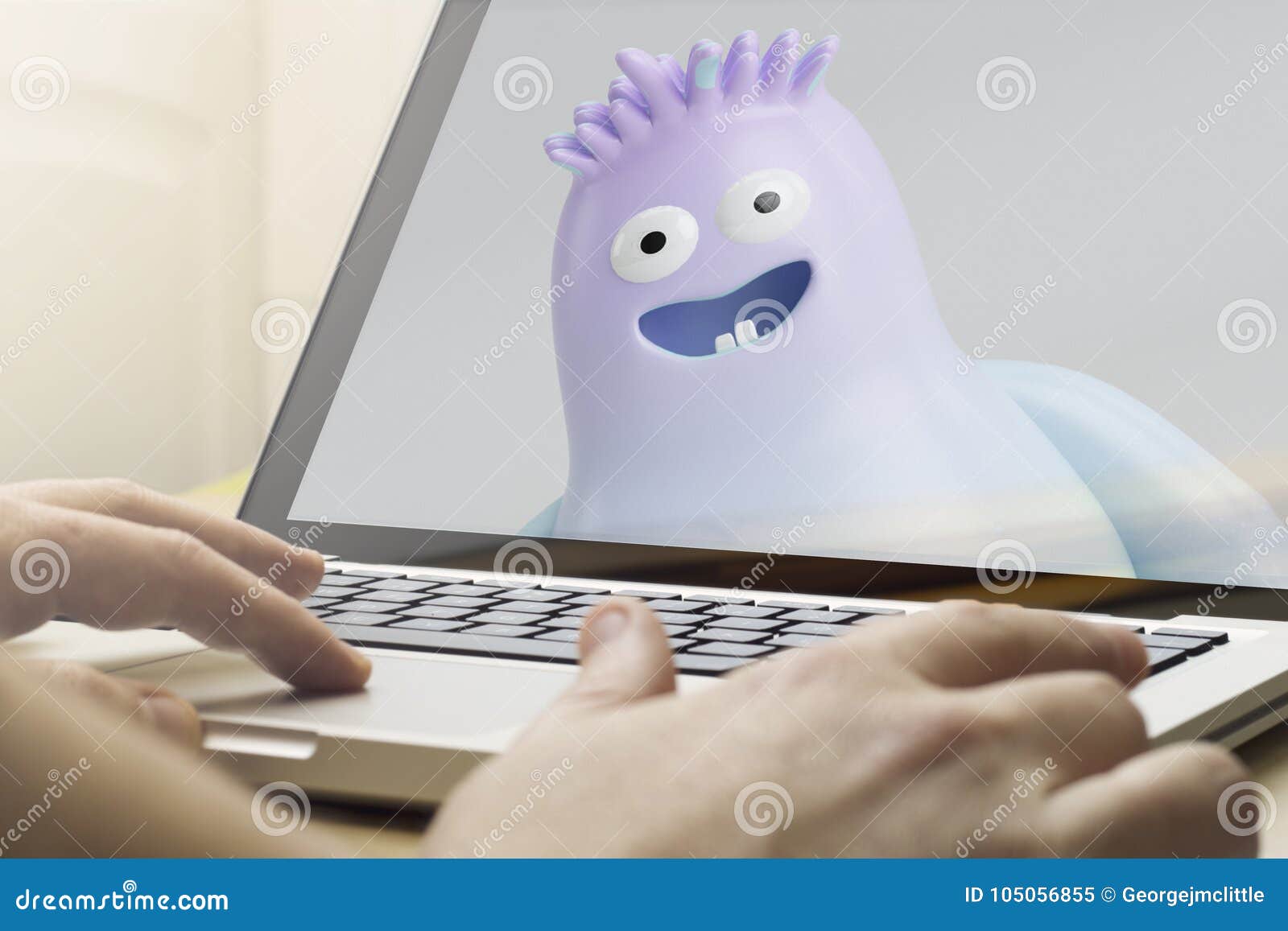 Home computing troll stock image. Image of bully, ugly - 105056855