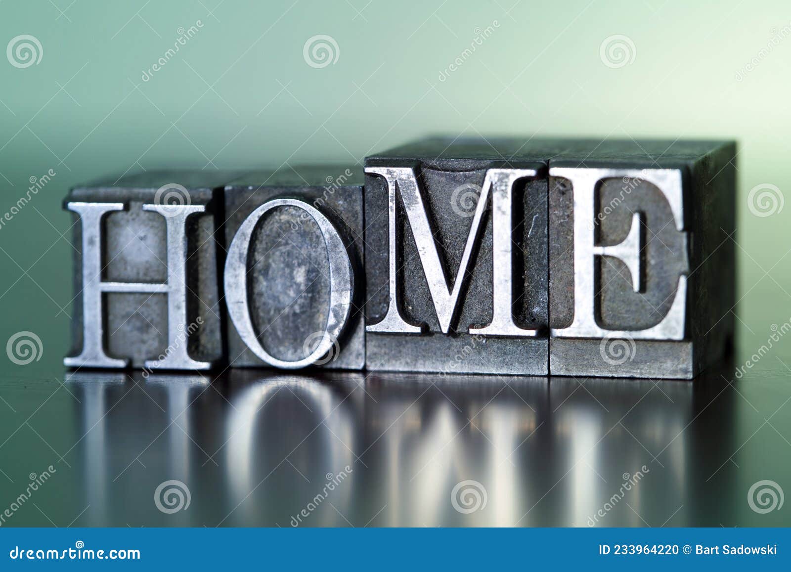 Home Text Letter Arrangement Out of Metal Blocks Stock Photo - Image of ...