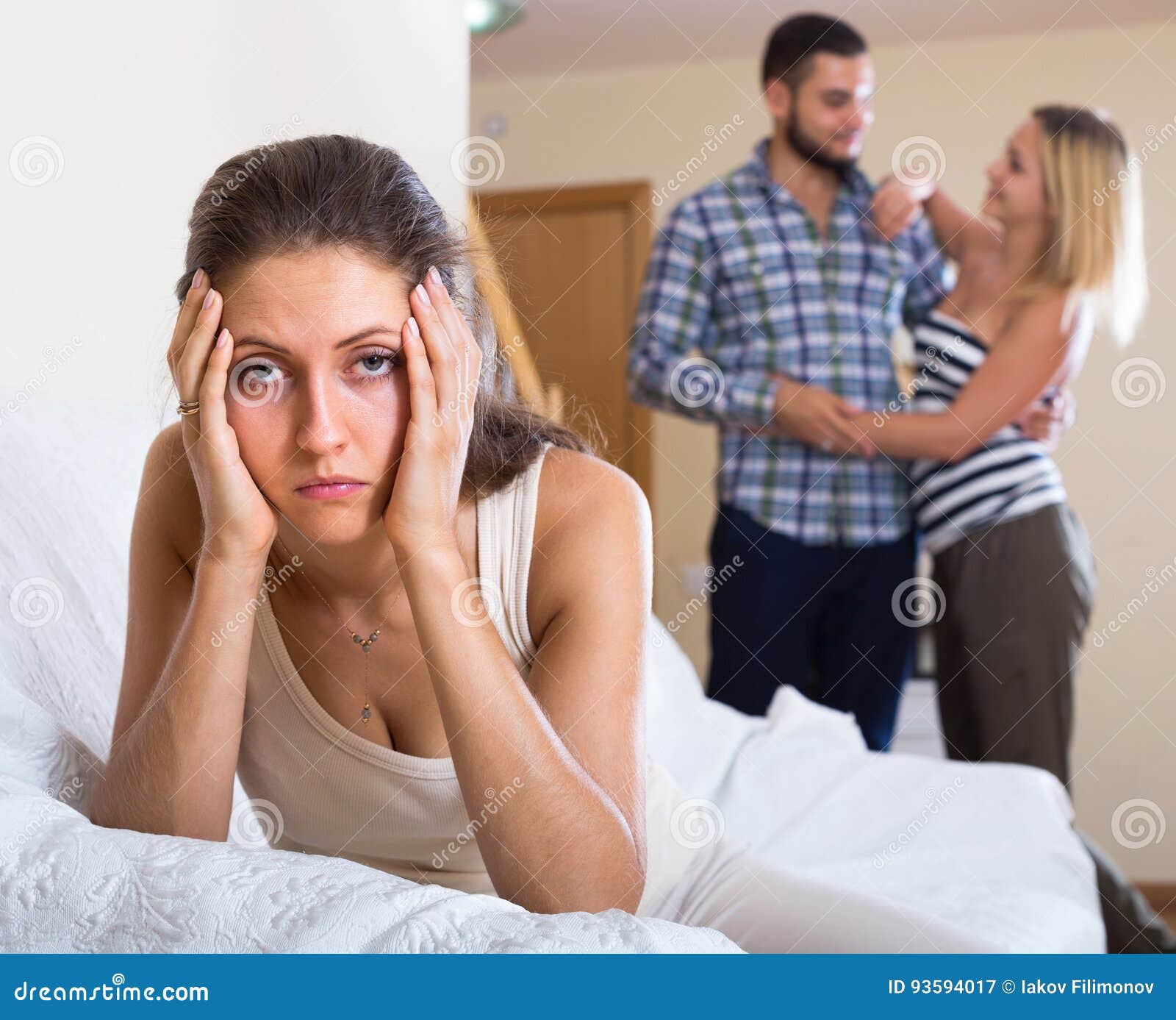 Home Conflict among Three Young Adults Stock Image - Image of american ...