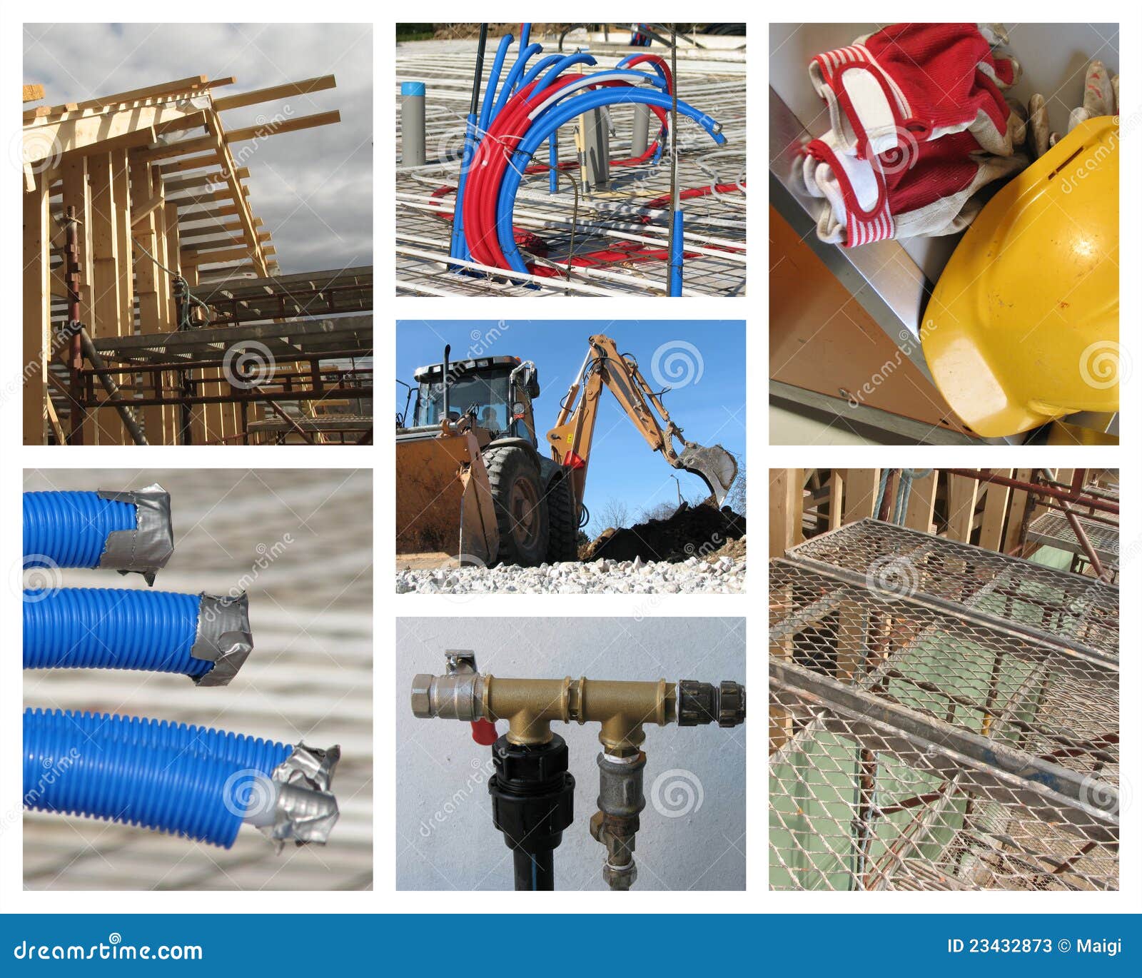 Home Construction Collage stock image. Image of building - 23432873