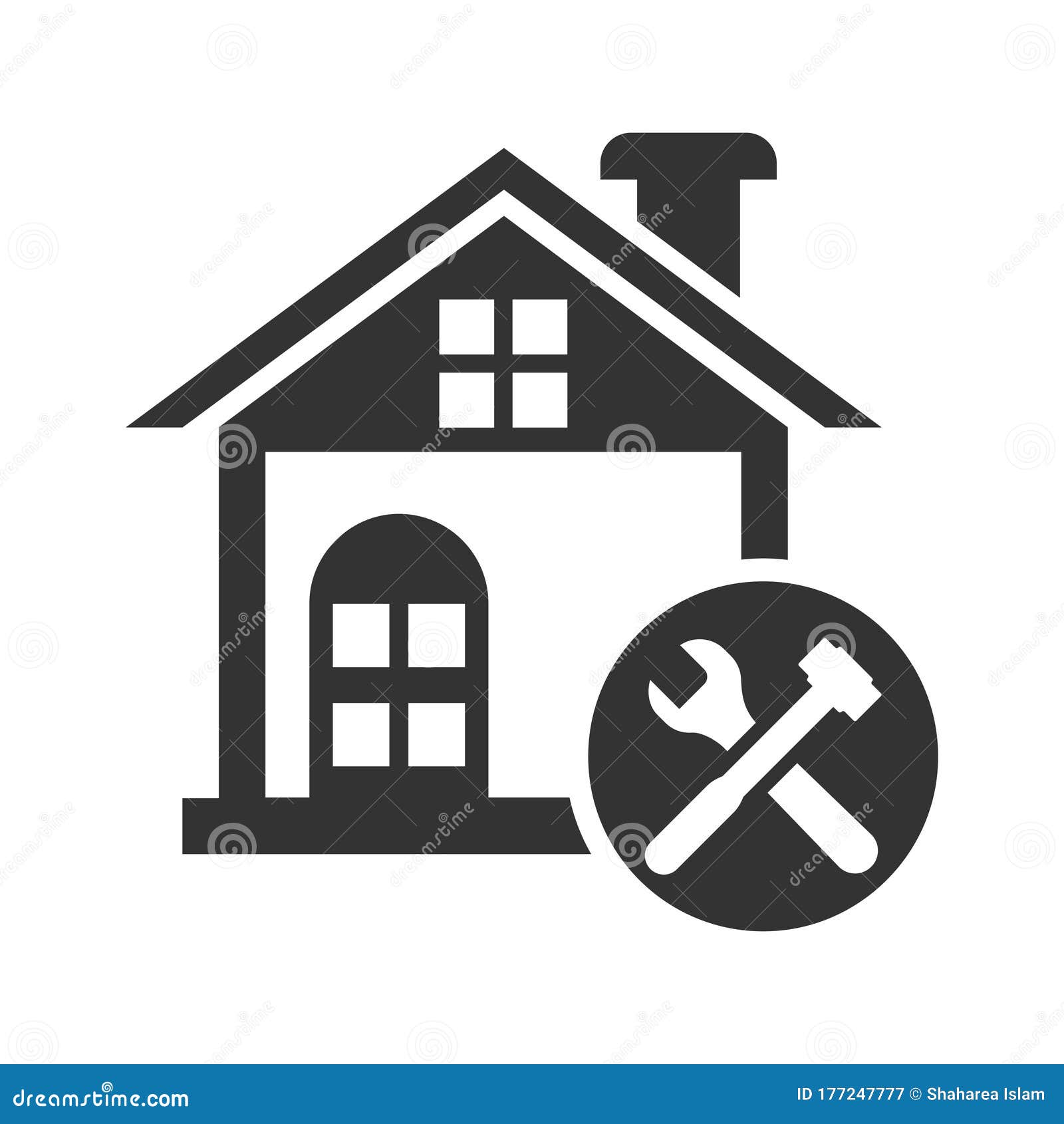 Home Construction Icon stock vector. Illustration of vector - 177247777