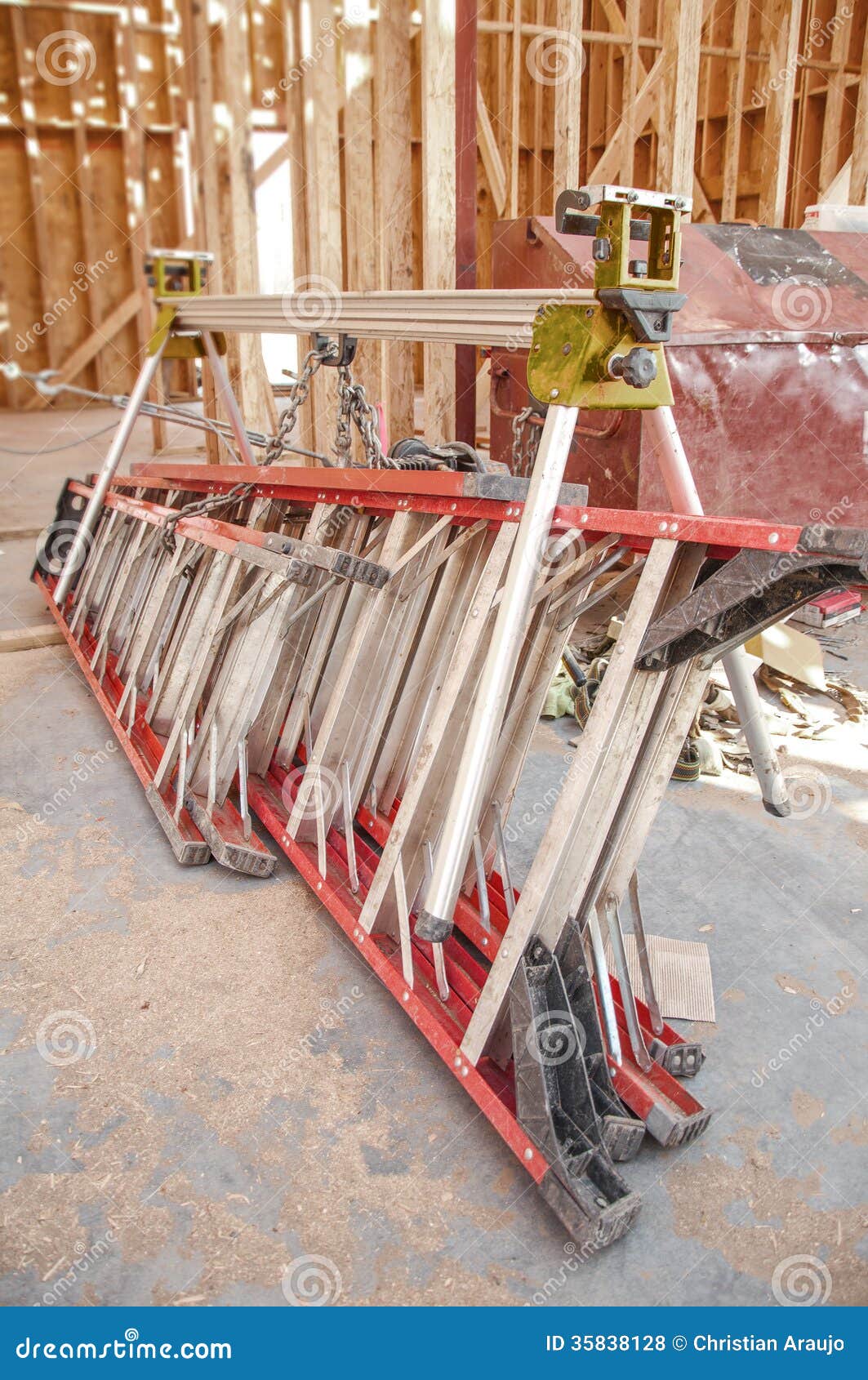 Home Construction Ladder stock photo. Image of built - 35838128