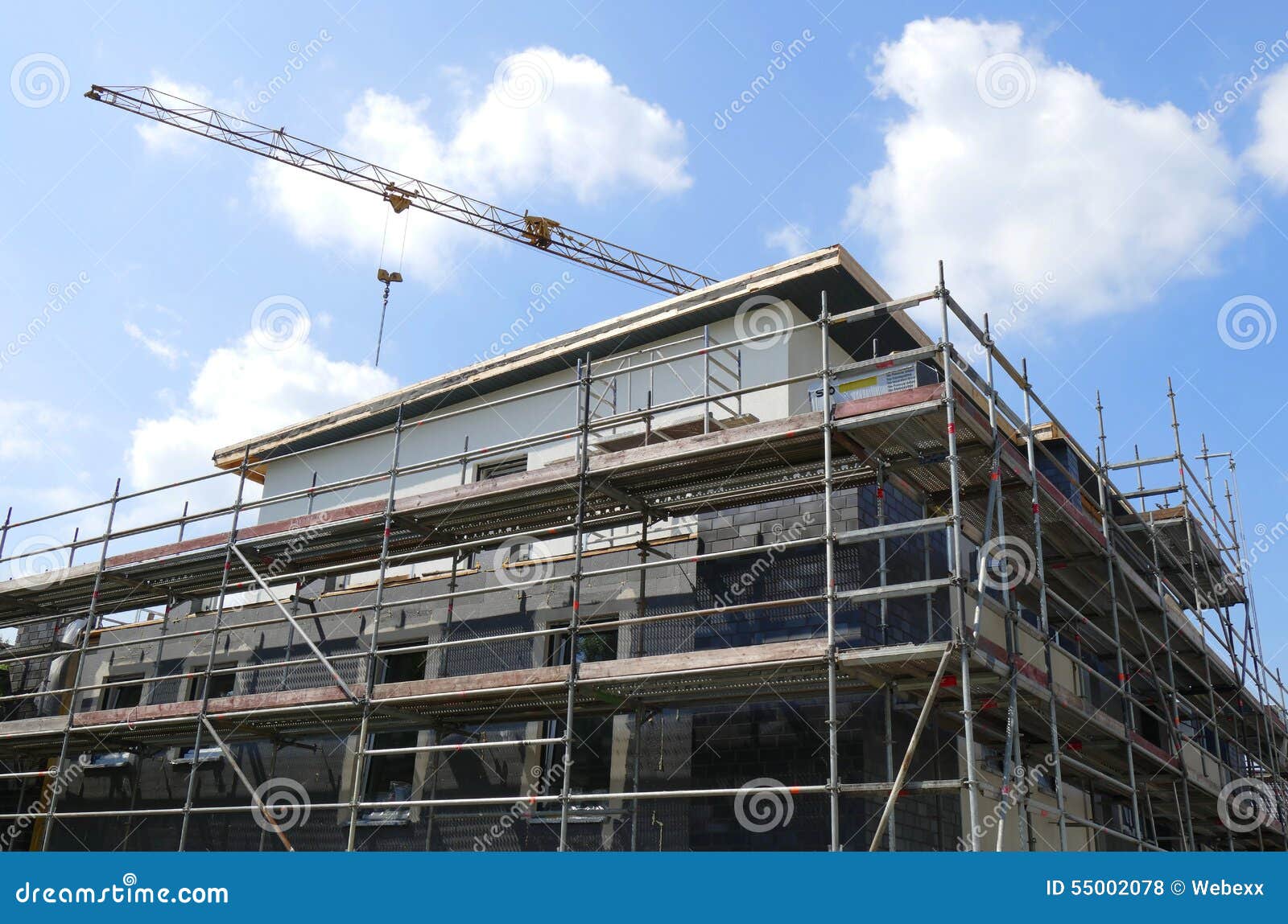 Home construction stock photo. Image of roof, site, handling - 55002078