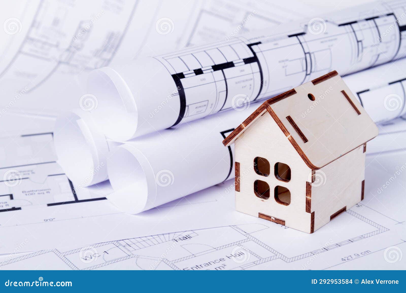 Home Construction. Construction Scheme. Work Plan with Dimensions and ...