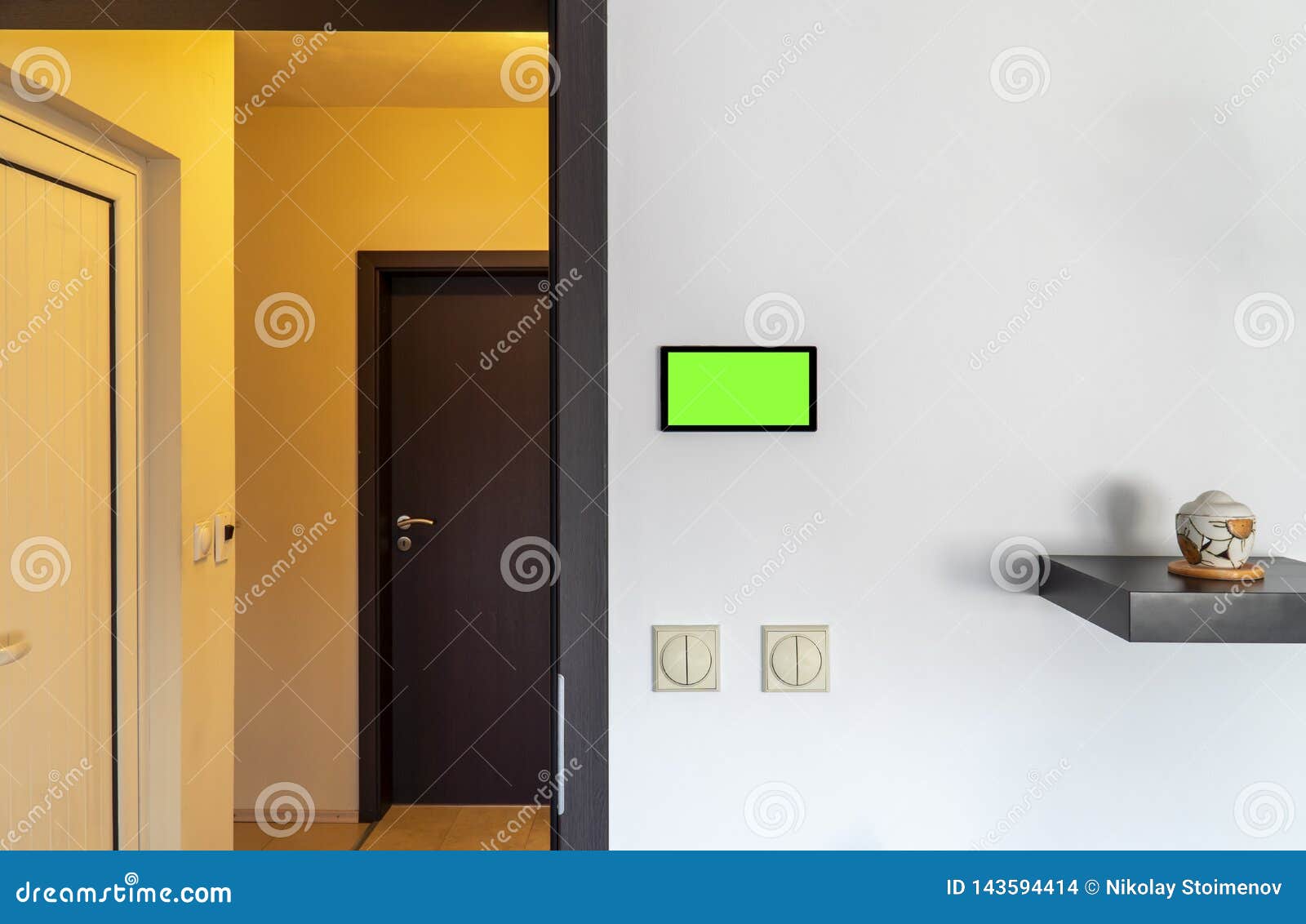 Home Control with a Smart Device Stock Photo - Image of interface ...