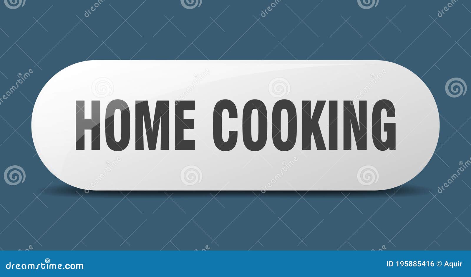 Home Cooking Button. Sticker. Banner. Rounded Glass Sign Stock Vector ...