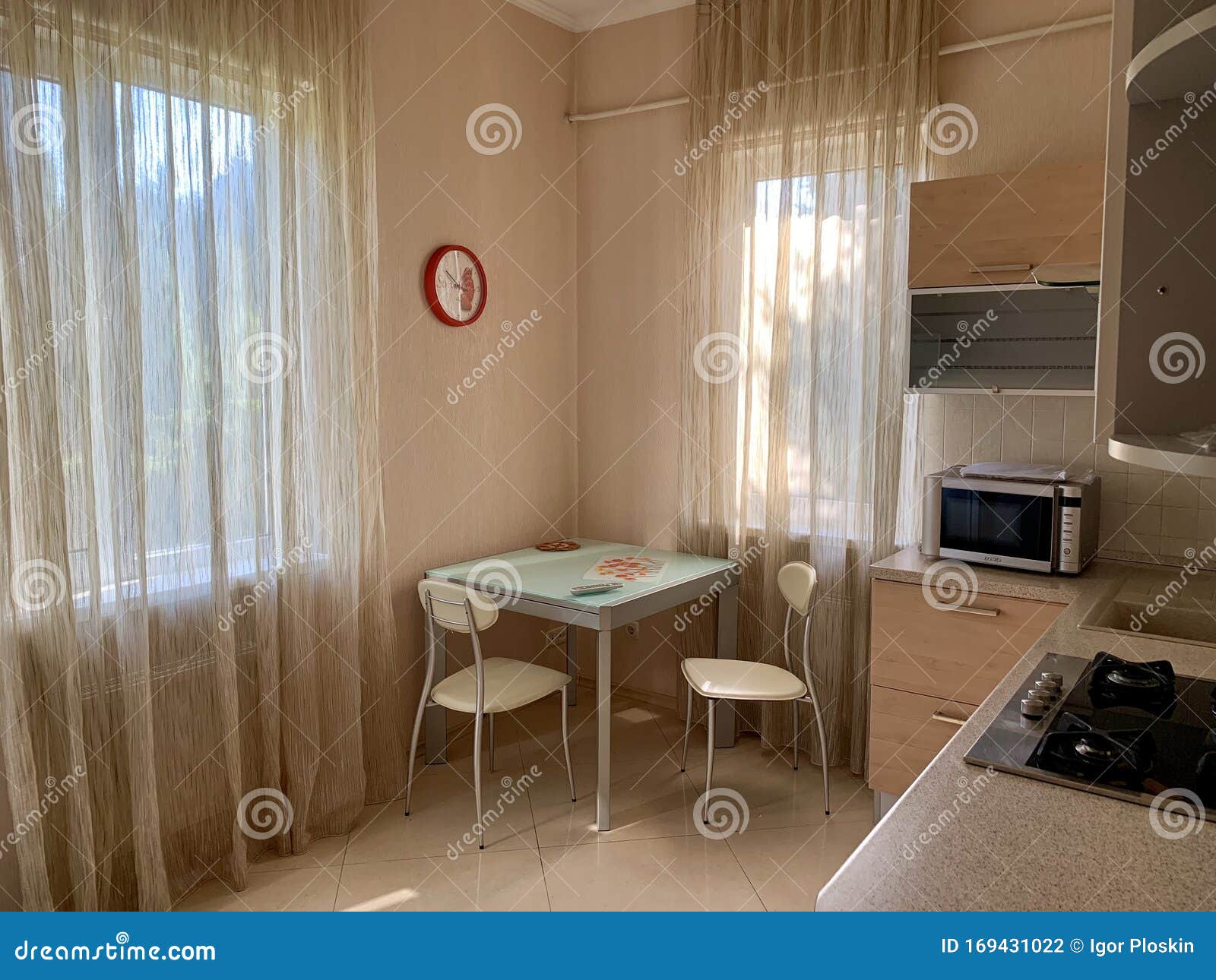 Home Cooking with Microwave Stock Photo - Image of kitchen, domestic ...