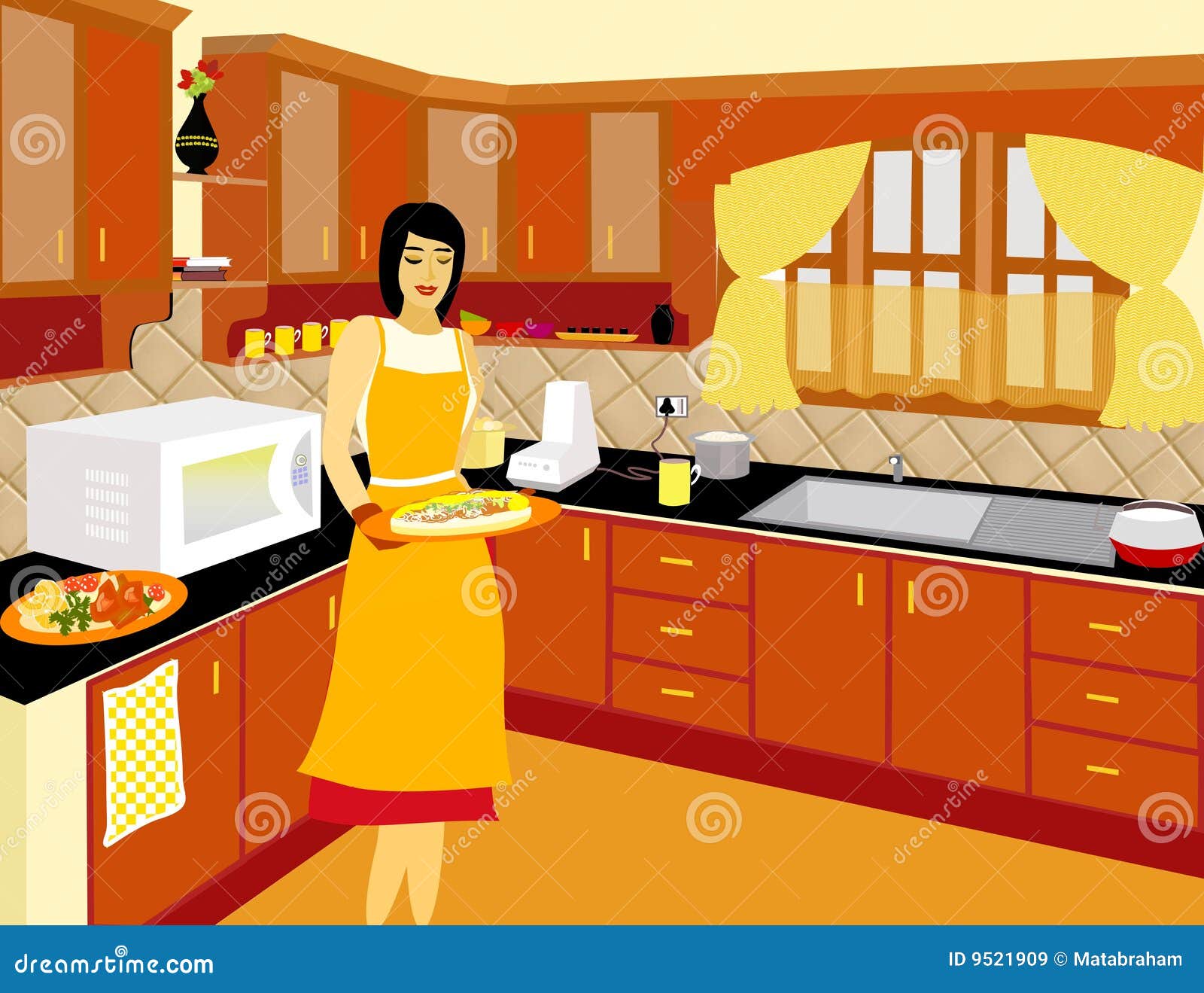 Home Cooking-the Ultimate Chef Stock Illustration - Illustration of ...