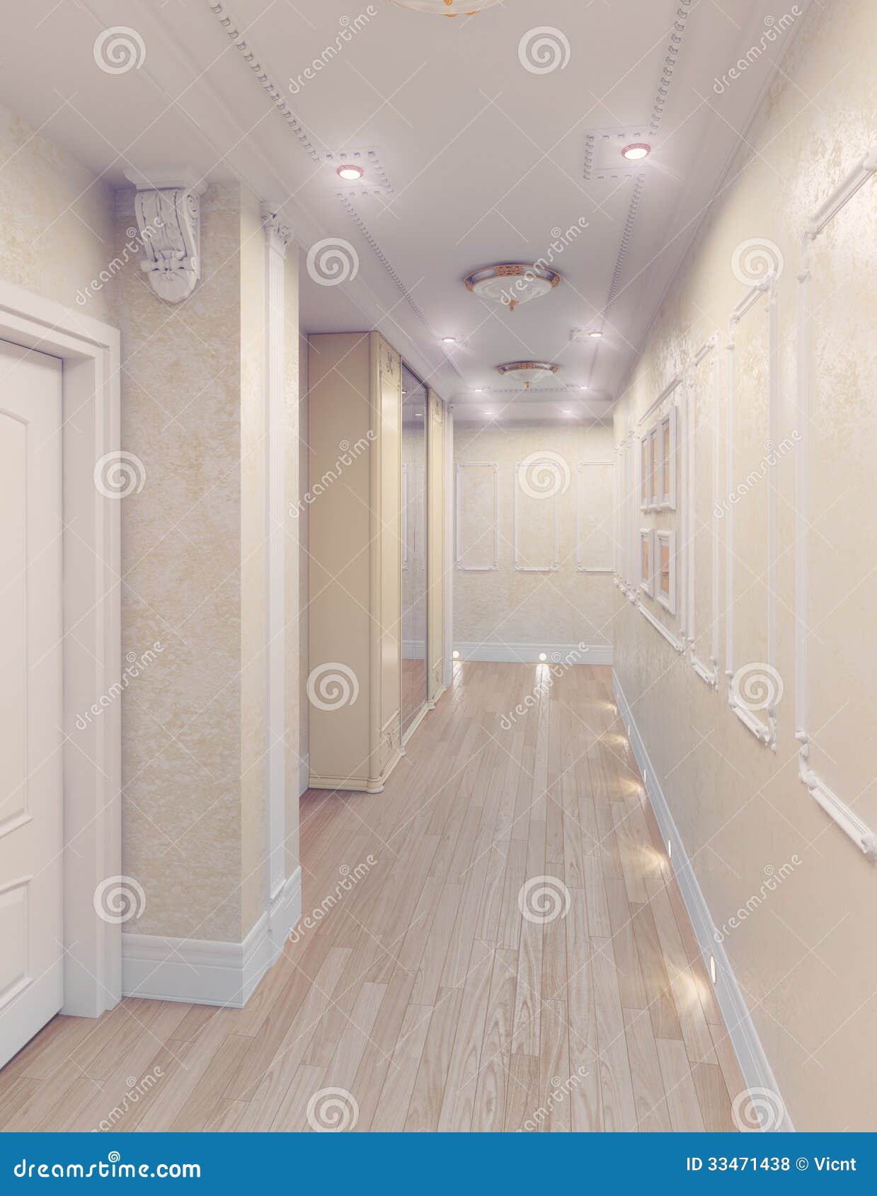 Home corridor stock illustration. Illustration of classic - 33471438
