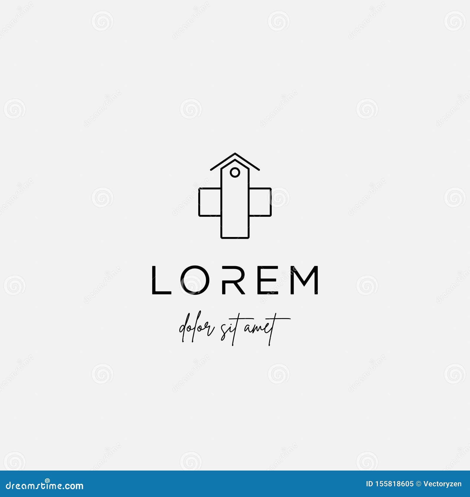 Home Cross Logo Design Vector Isolated Icon Stock Vector - Illustration ...