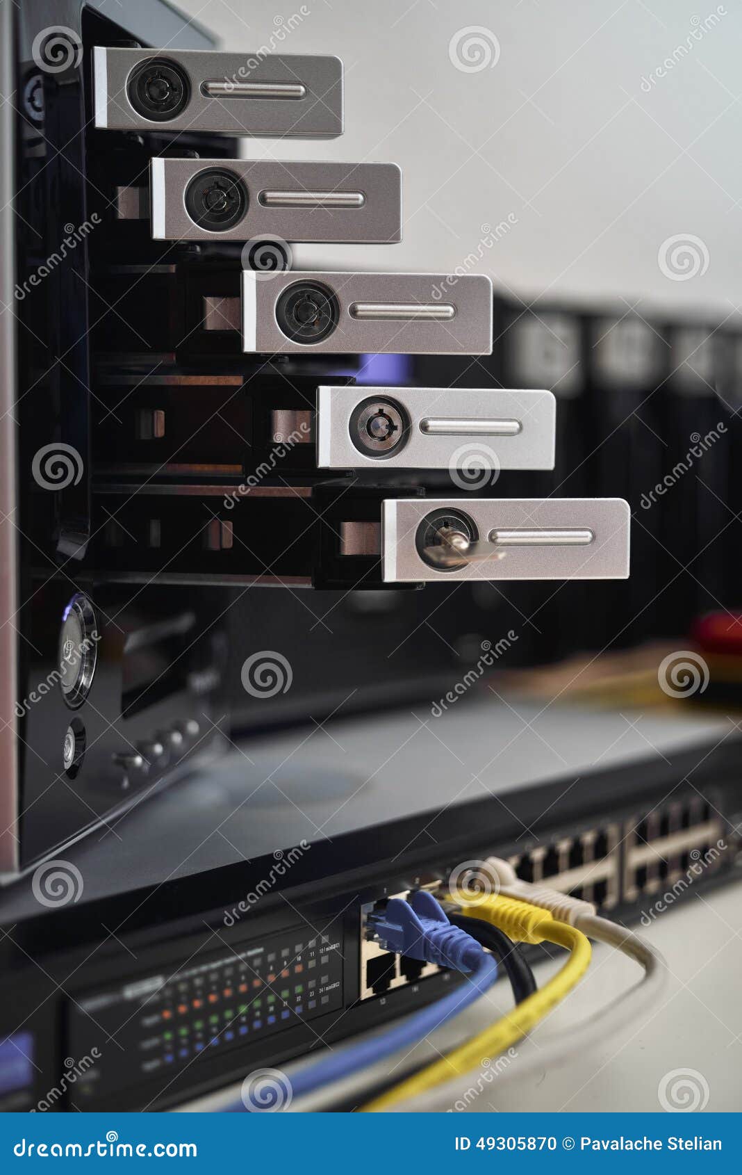 Server Rack Cluster In A Data Center Royalty-Free Stock Photo ...