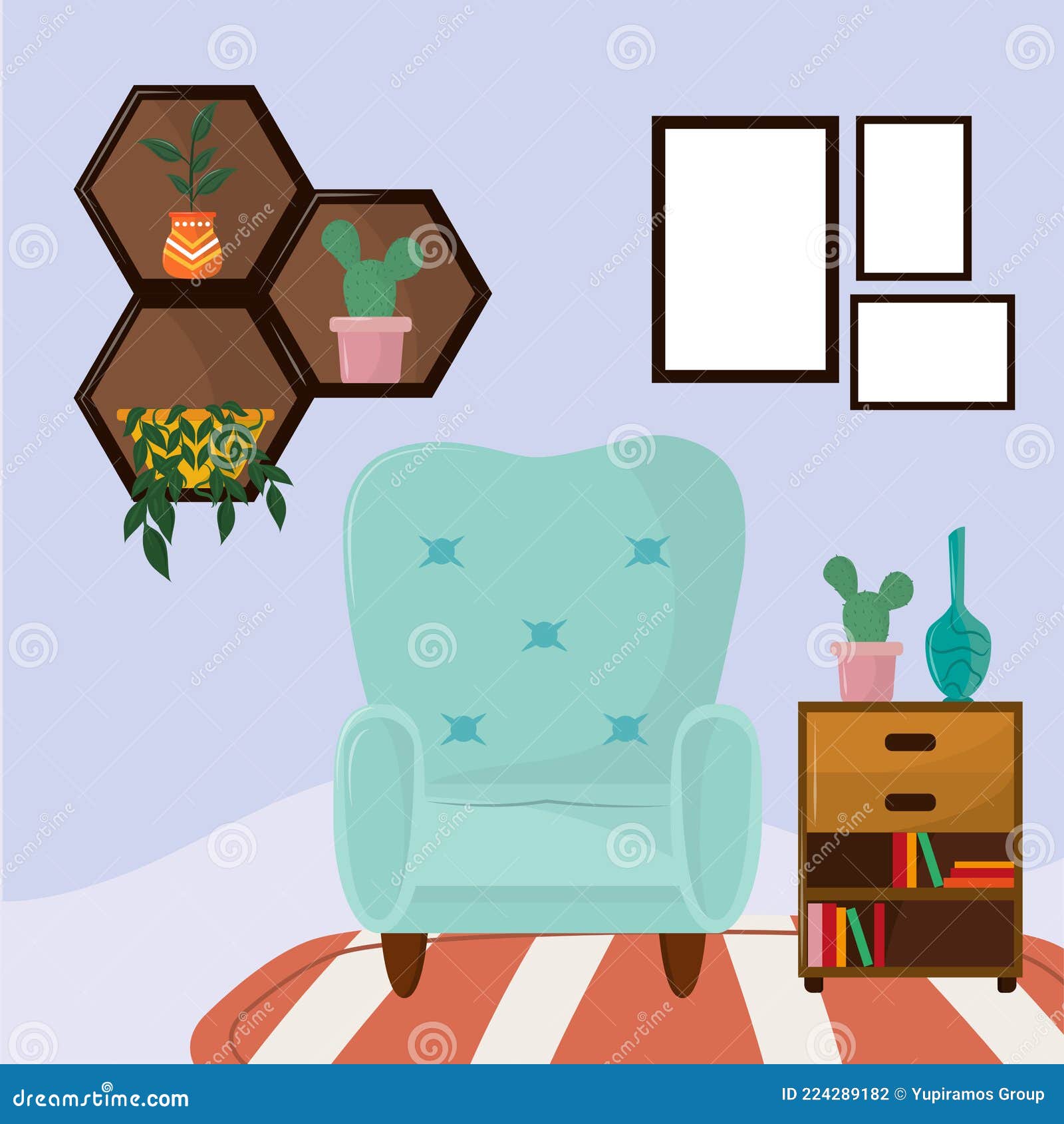 Home deco room stock vector. Illustration of living - 224289182